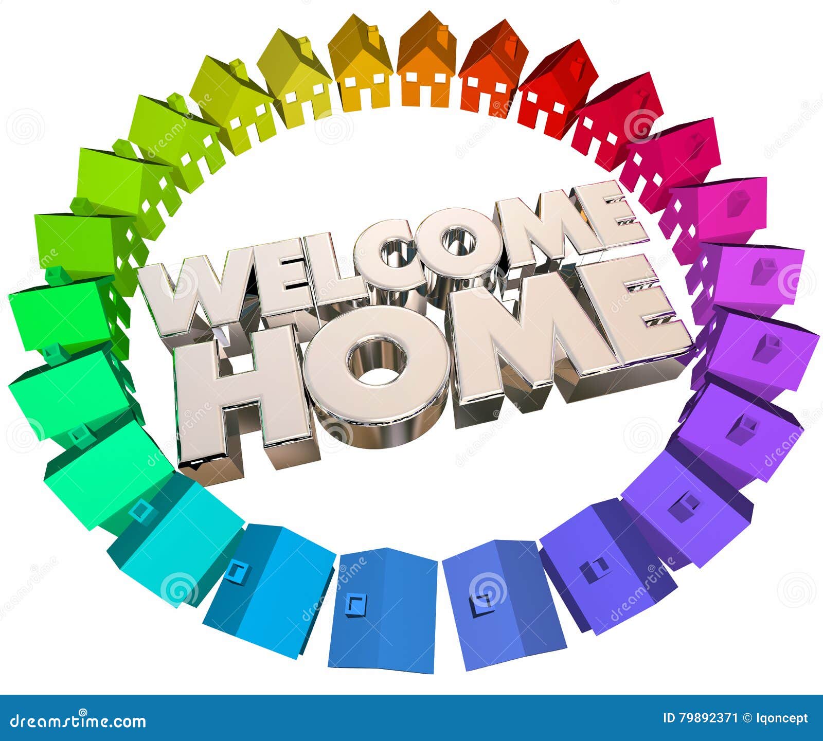 Neighbors Welcome Newcomers With Poster And Pie. Two Women Greeting New ...