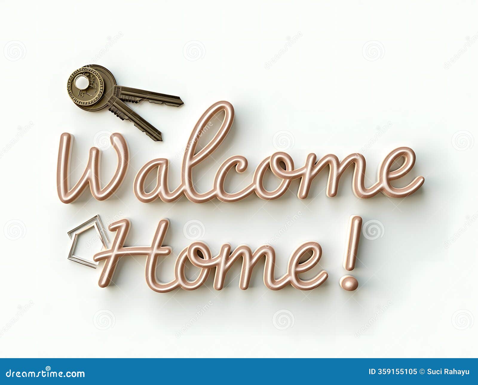 Welcome Home Keys House New Beginning Stock Image - Image of lock, real ...