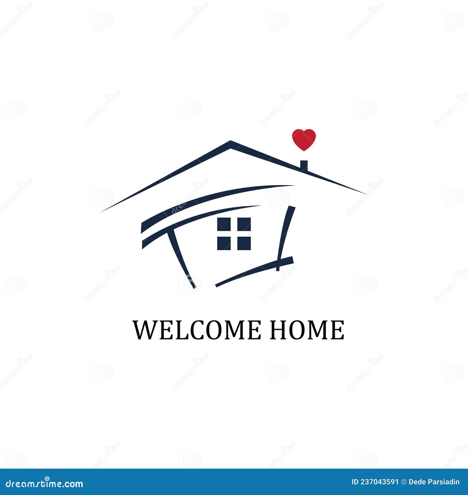 Welcome Home Logo Symbol Illustration Design Template Stock Vector ...