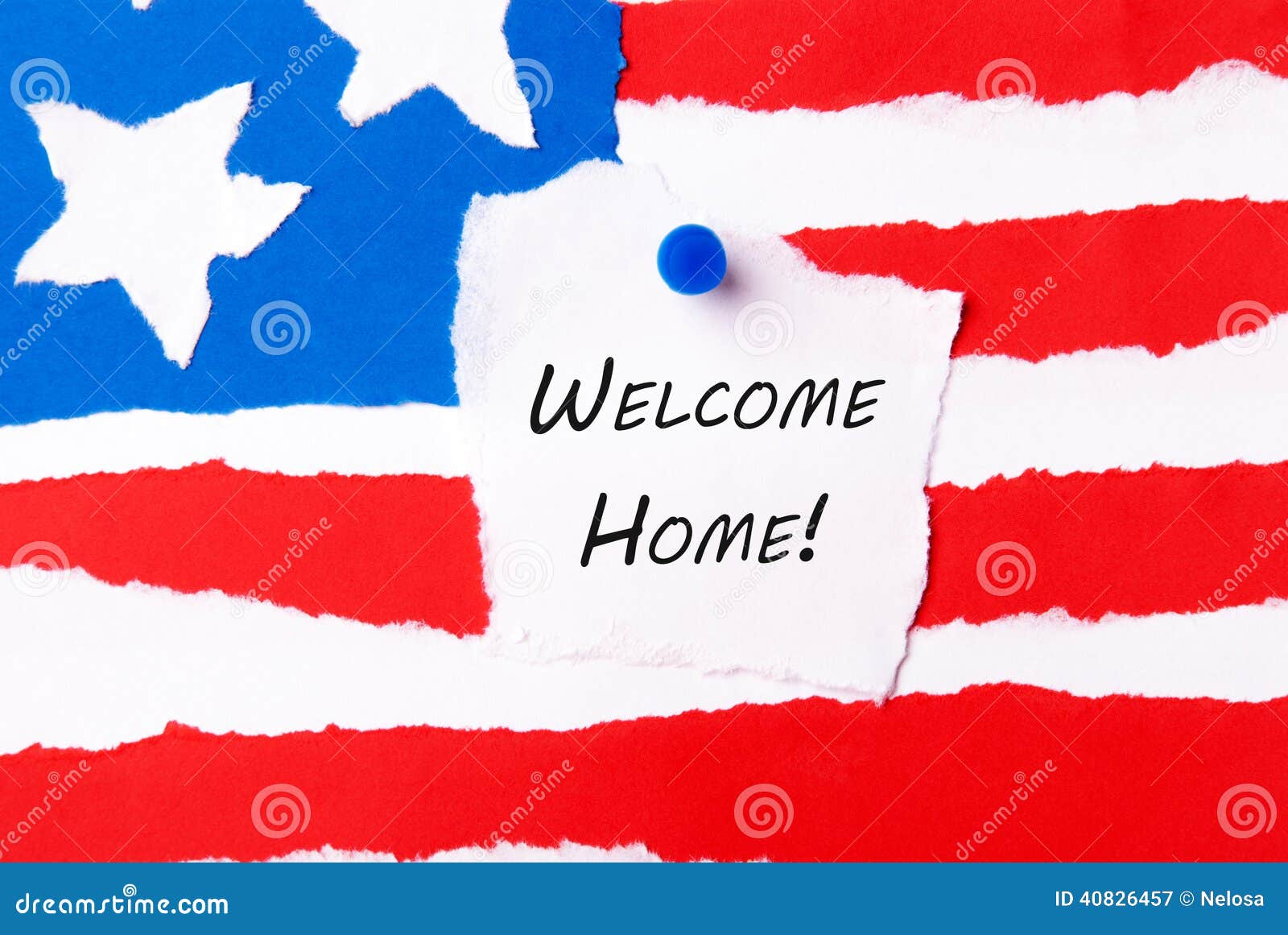 Welcome Home Note stock image. Image of language, patriotic - 40826457