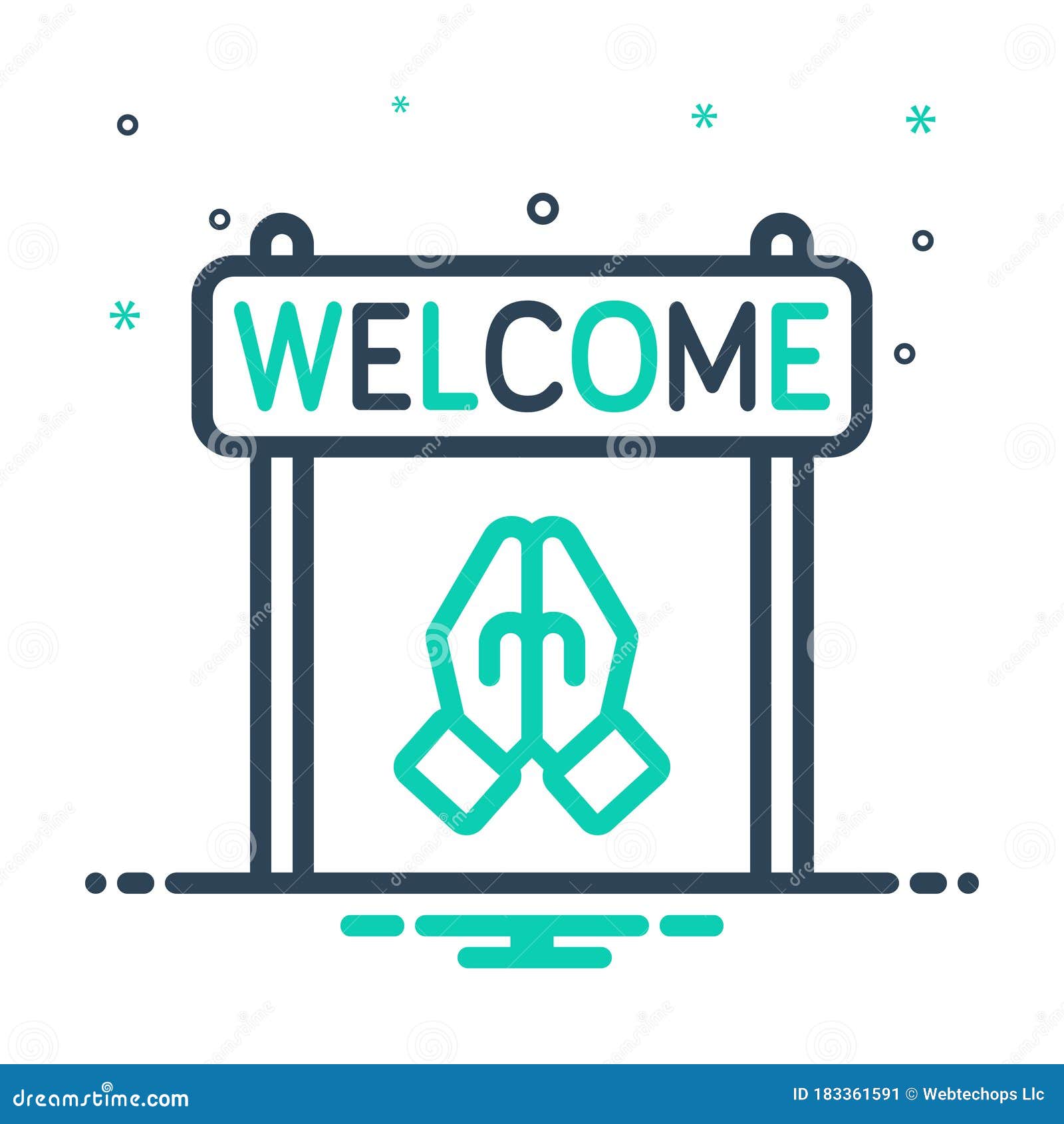 Mix Icon for Welcome, Acceptance and Reception Stock Vector ...