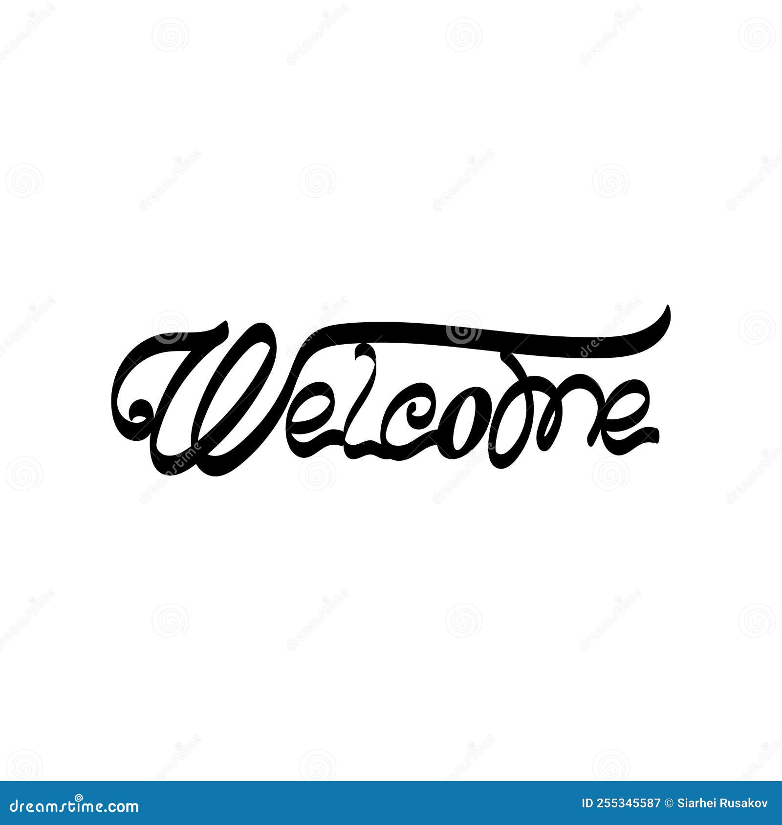 Welcome Inscription on a White Background. Stock Vector - Illustration ...