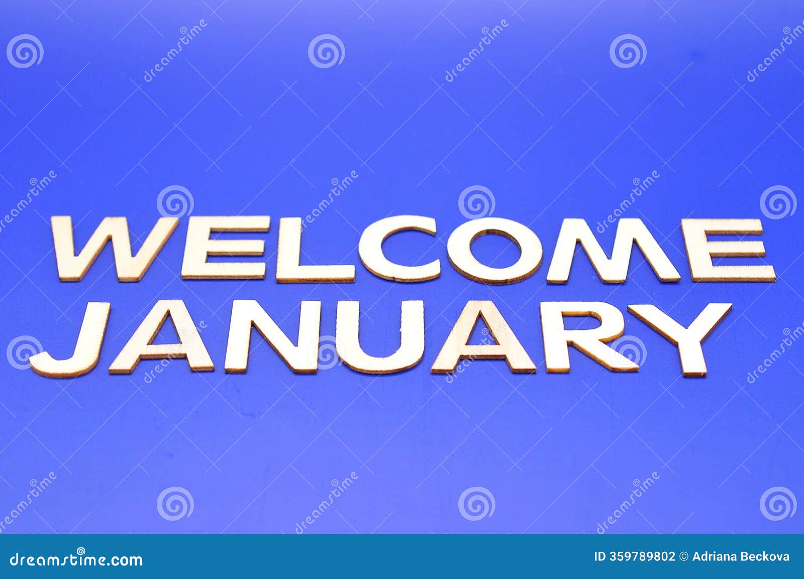 Welcome January Illustration Stock Photo - Image of label, text: 359789802