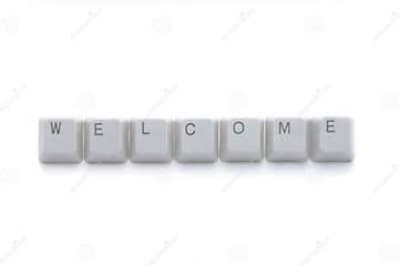 WELCOME keyboard buttons stock photo. Image of equipment - 7796842