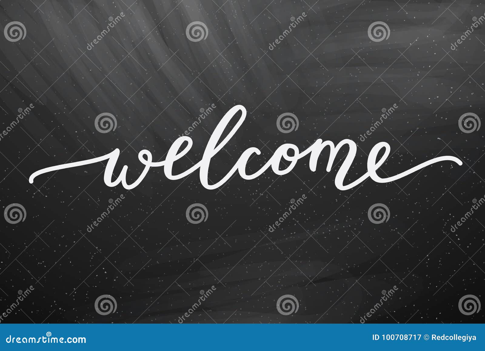 Welcome lettering stock illustration. Illustration of drawn - 100708717