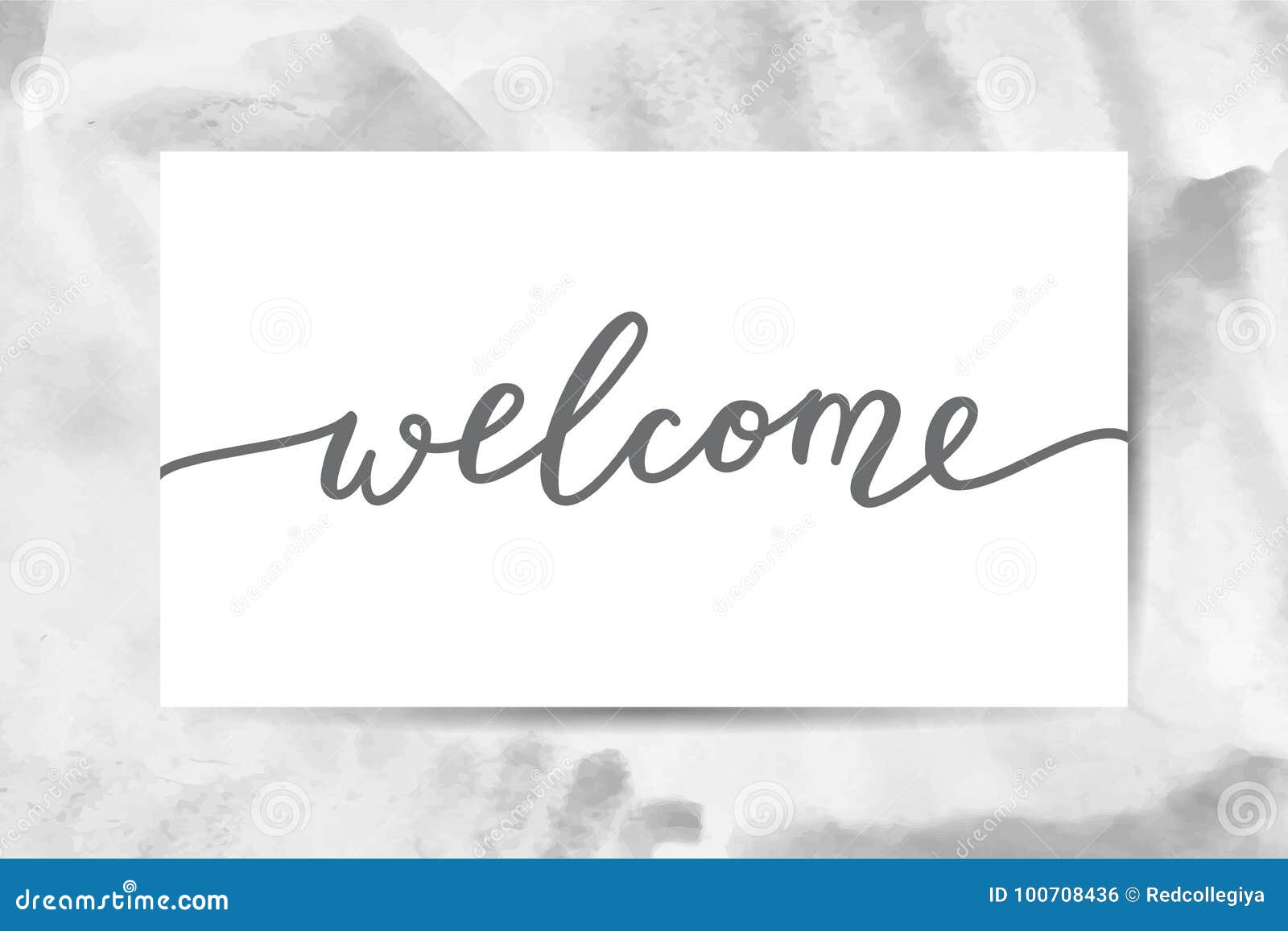 Welcome lettering stock photo. Image of drawing, card - 100708436