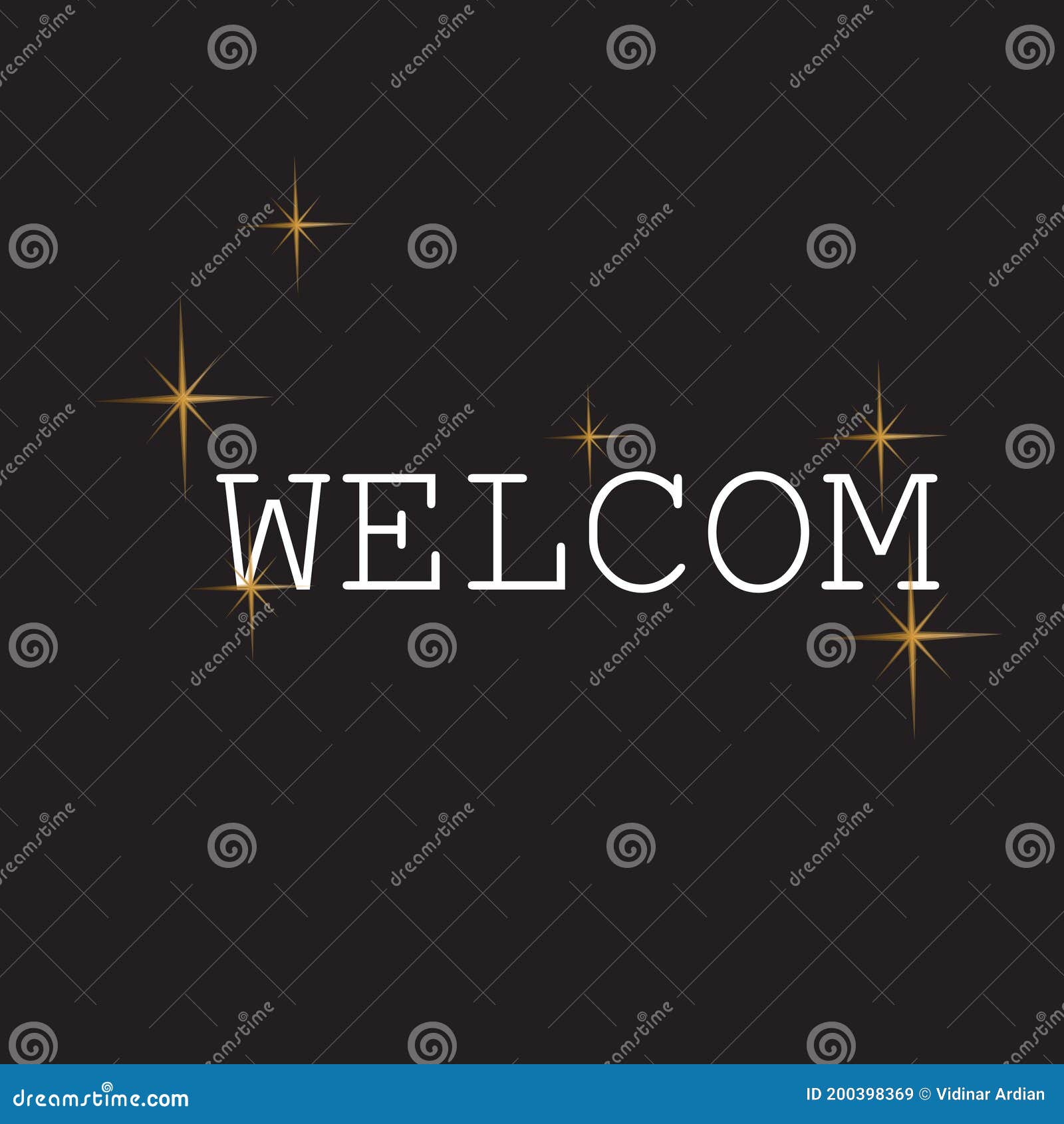 Welcome Lettering Text. Modern Calligraphy Style Illustration Stock ...
