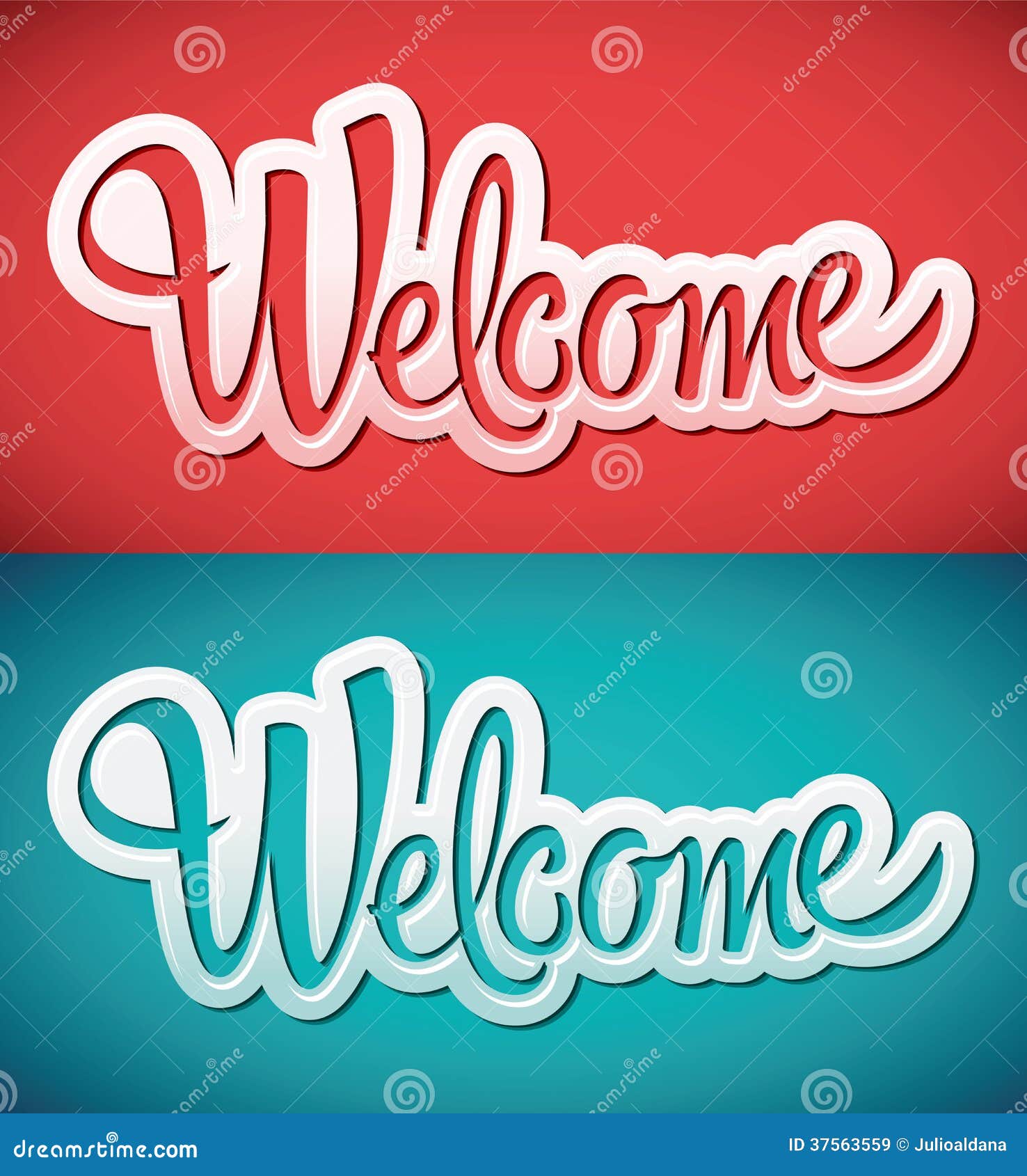 Welcome Lettering Sign. Handwritten Modern Brush Lettering On White ...