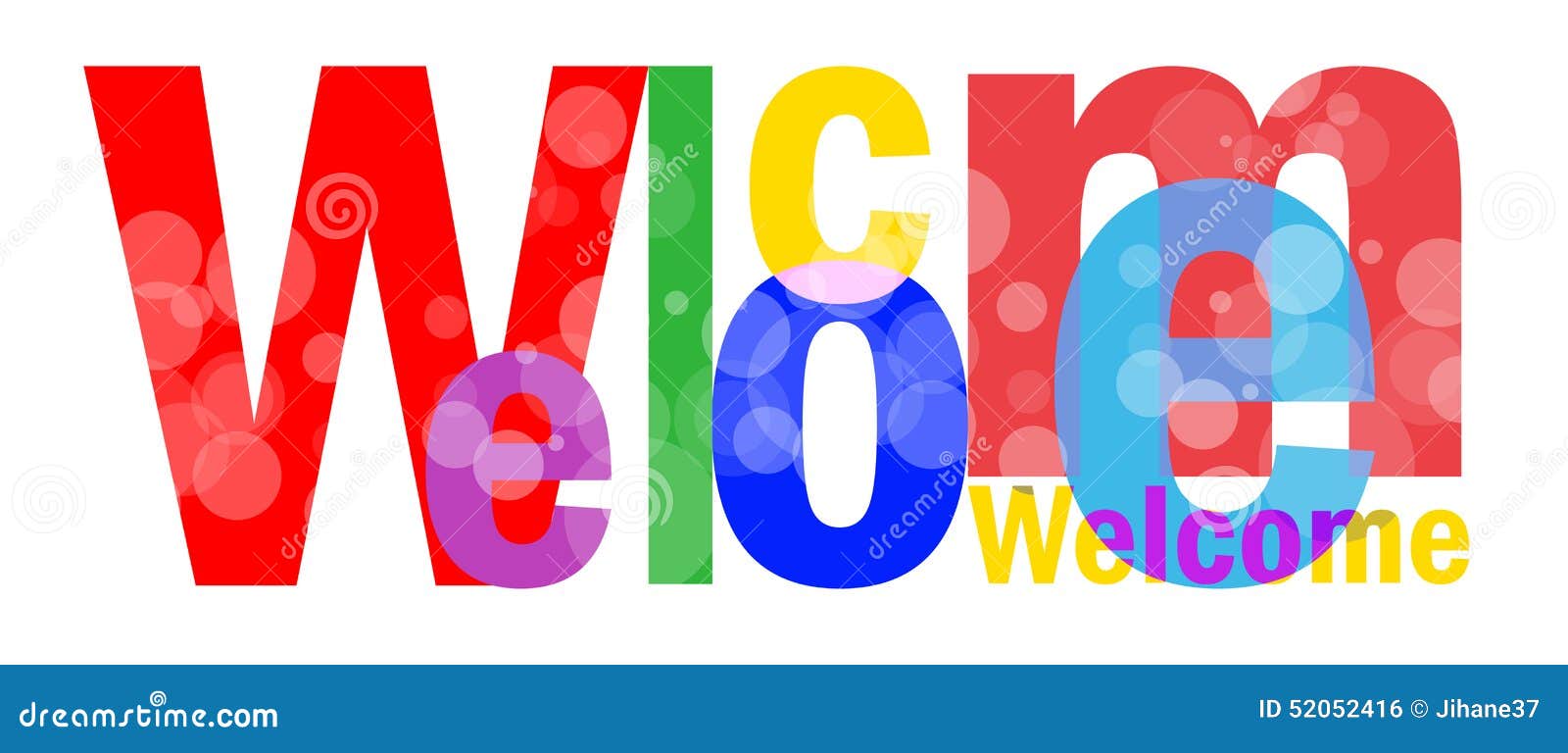 Welcome Letters for You Design Stock Illustration - Illustration of ...