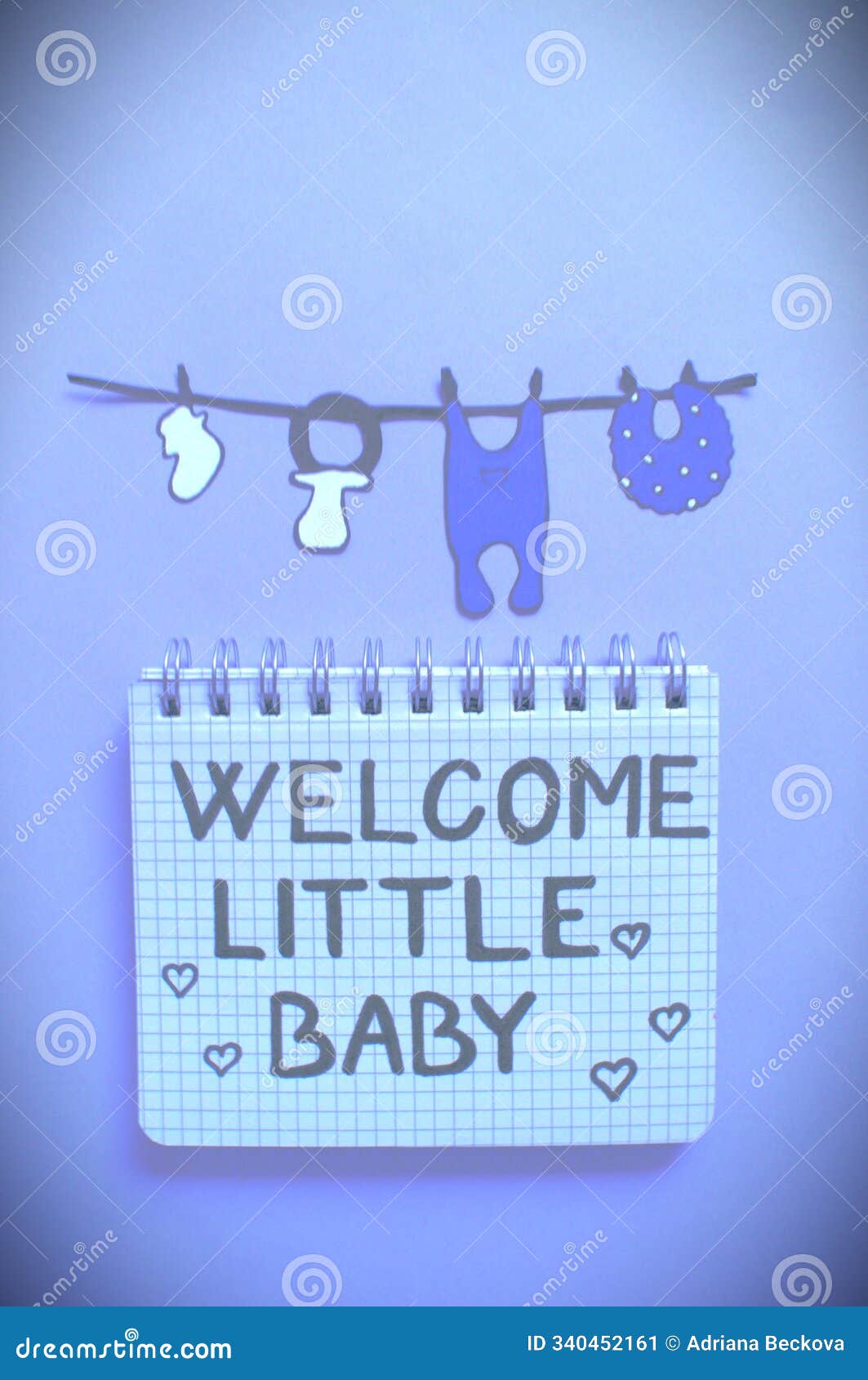 Welcome Little Baby Illustration Stock Illustration - Illustration of ...
