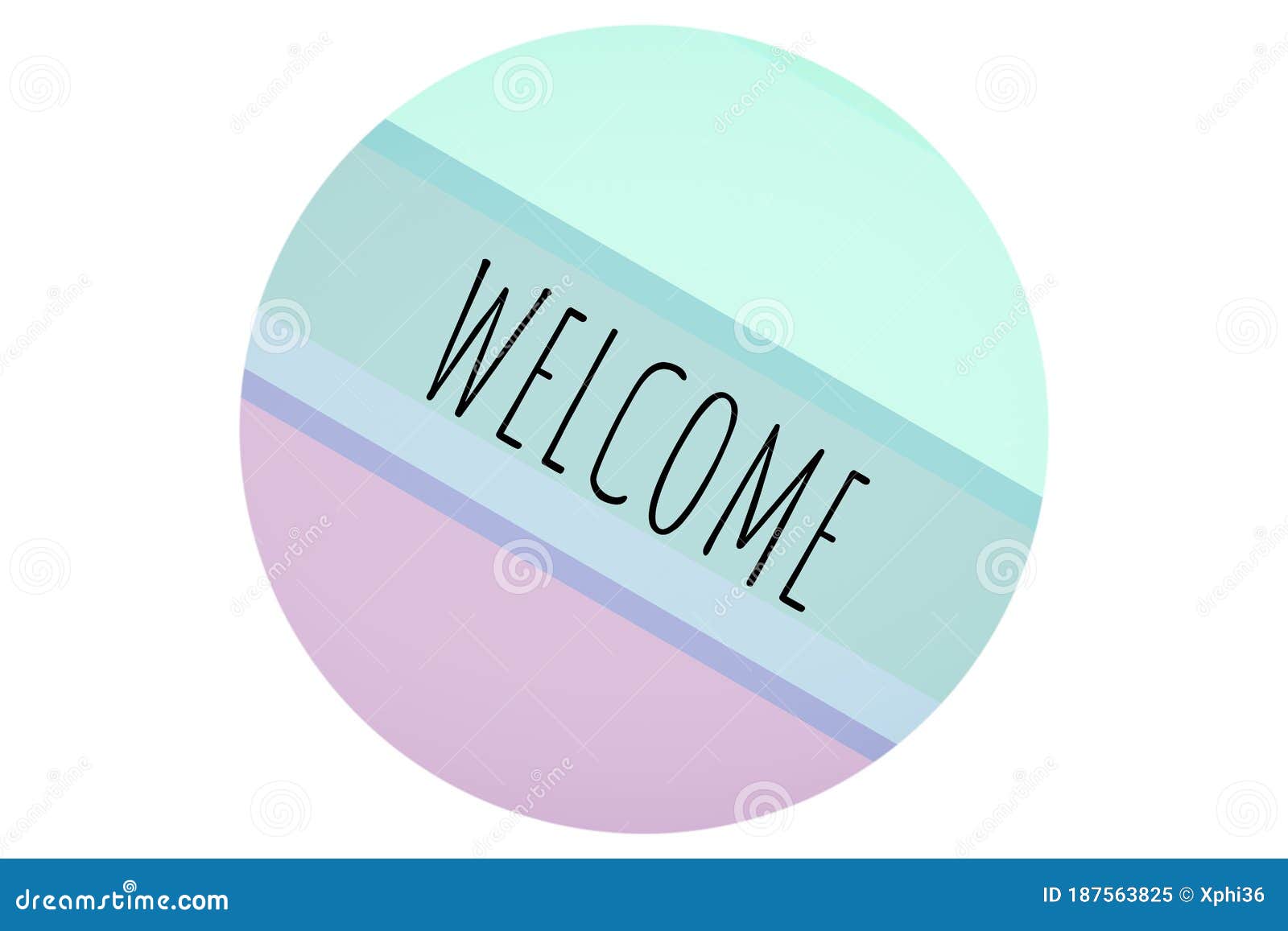 WELCOME Logo on Round Shape Stock Illustration - Illustration of ...