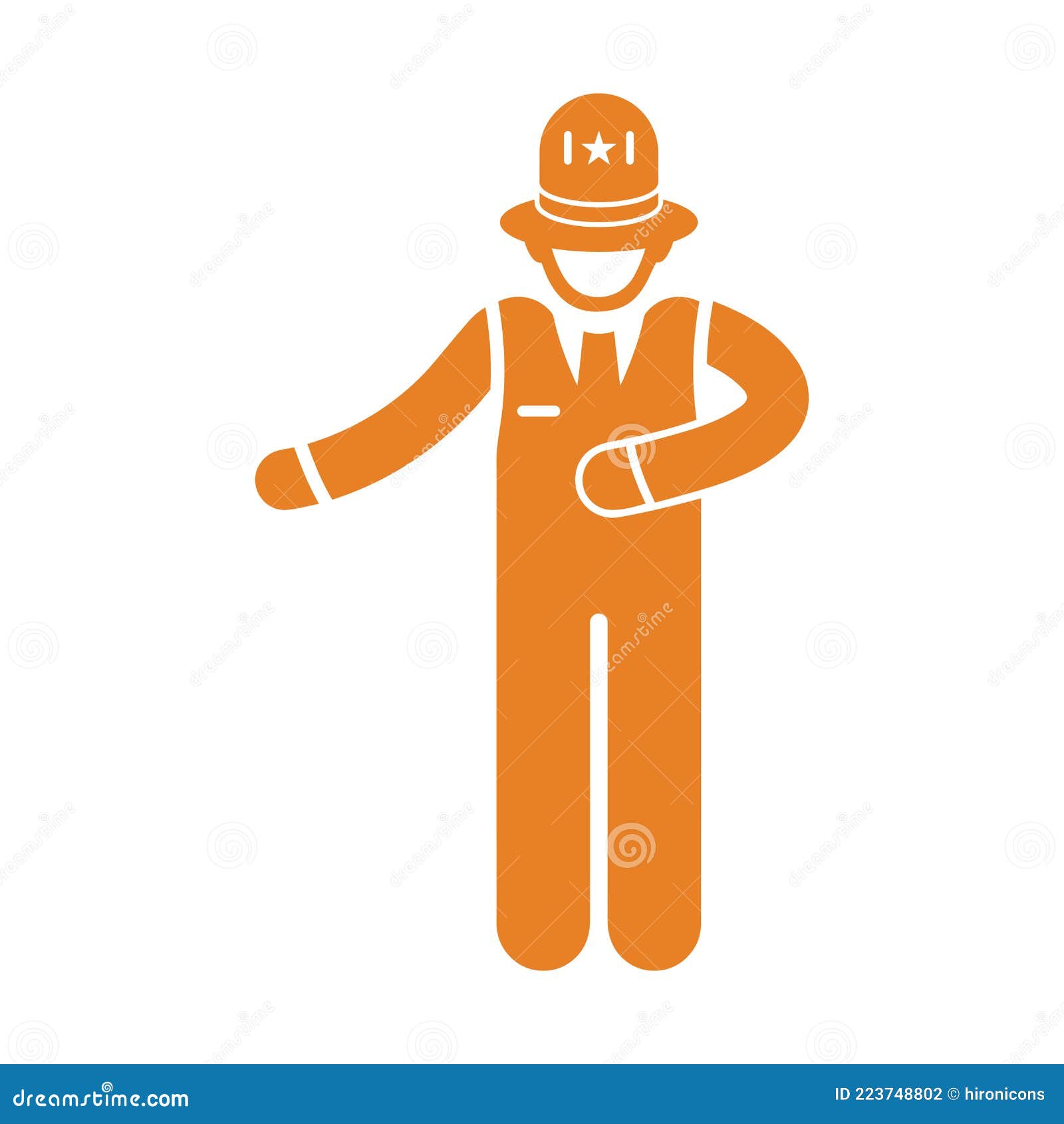 Welcome, Man Icon.Orange Color Vector EPS Stock Vector - Illustration ...