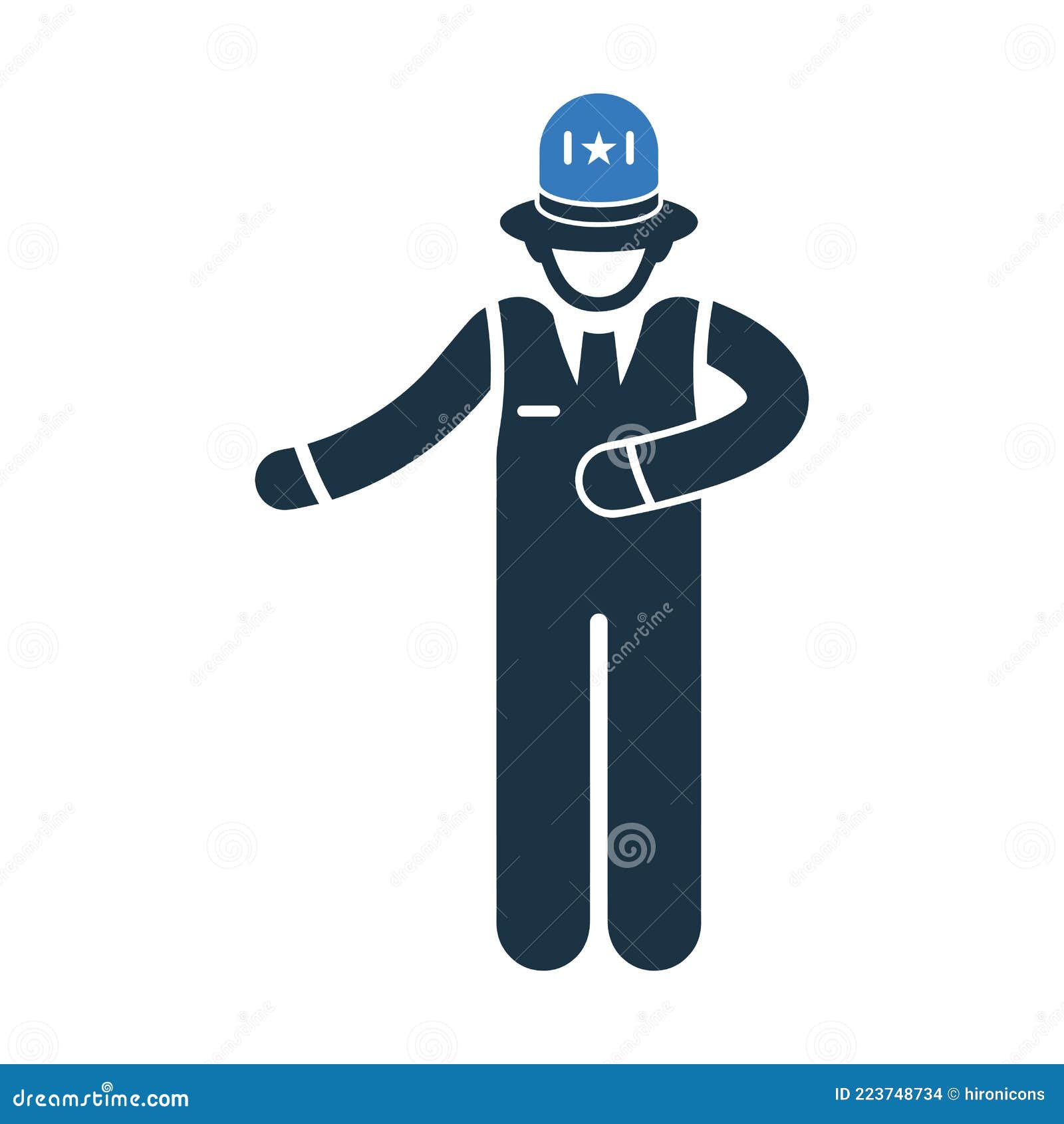 Welcome, Man Icon.Simple Editable Vector Design Isolated on a White ...