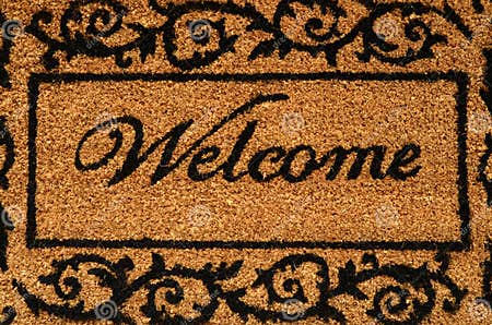 Welcome Mat Background stock image. Image of real, door - 32141367
