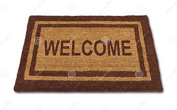 Welcome Mat Isolated stock photo. Image of straw, welcoming - 8132002