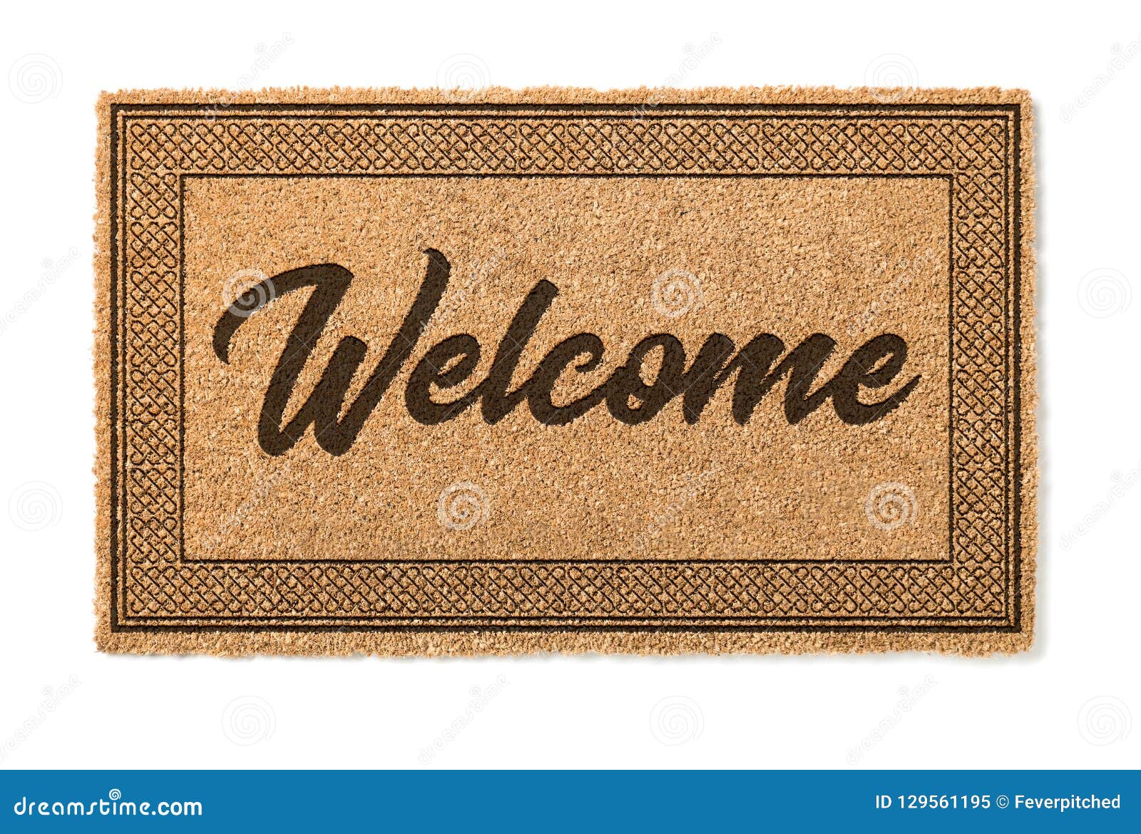 Welcome Mat Isolated on a White Background Stock Image - Image of ...