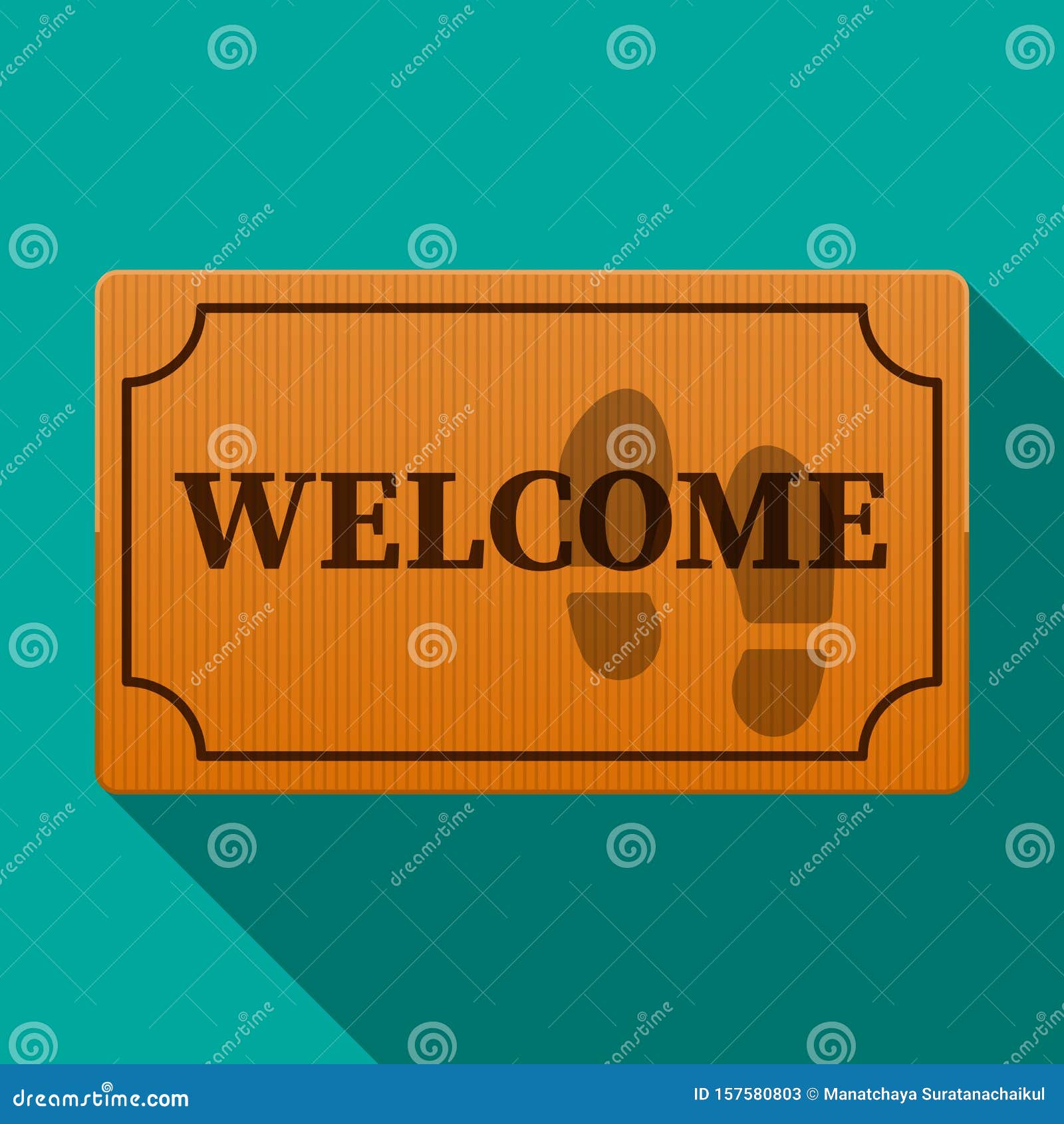 Welcome mat. stock illustration. Illustration of blank - 157580803