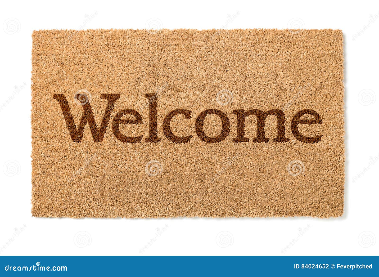 Welcome Mat on White stock photo. Image of back, door - 84024652