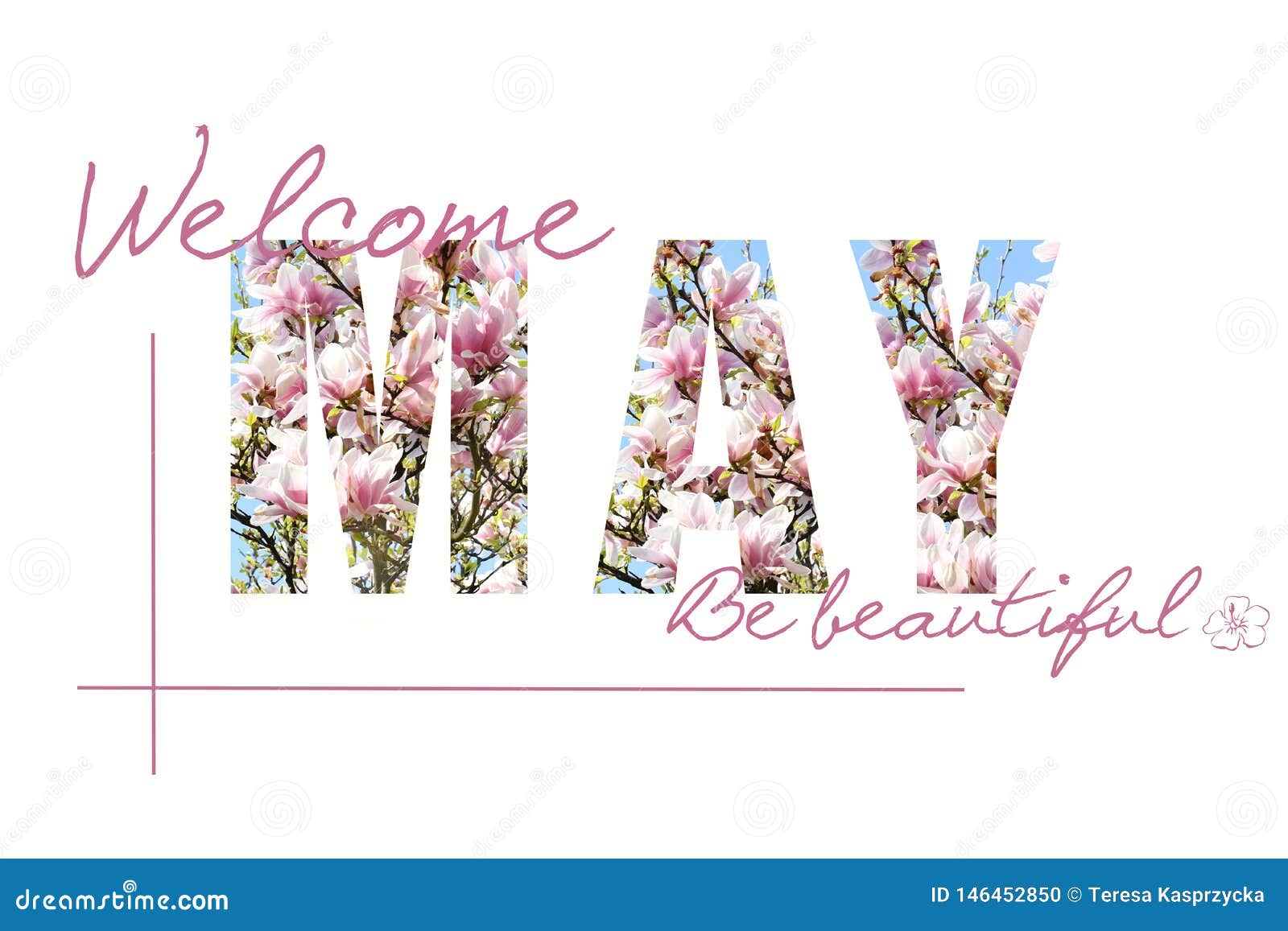 Welcome May background stock illustration. Illustration of idea - 146452850