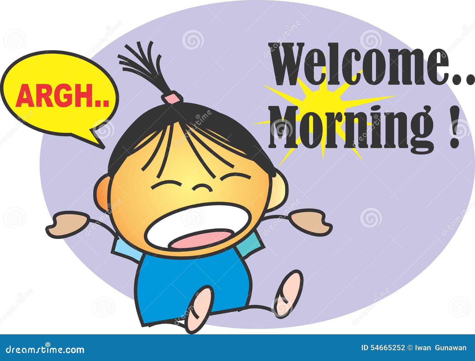 Welcome morning stock illustration. Illustration of sleeping - 54665252
