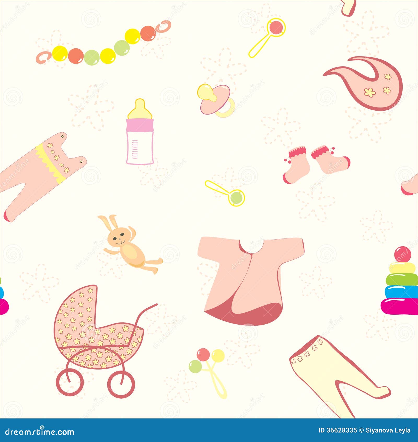 Welcome new baby girl stock vector. Illustration of celebration - 36628335