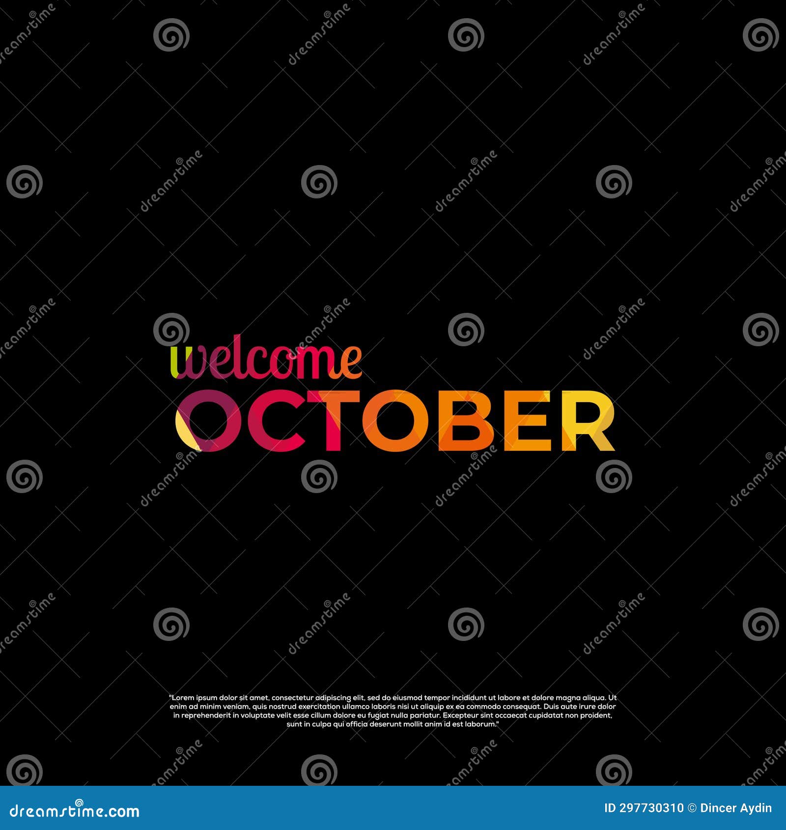 Welcome October Autumn Leaves Border Frame Vector Illustration ...