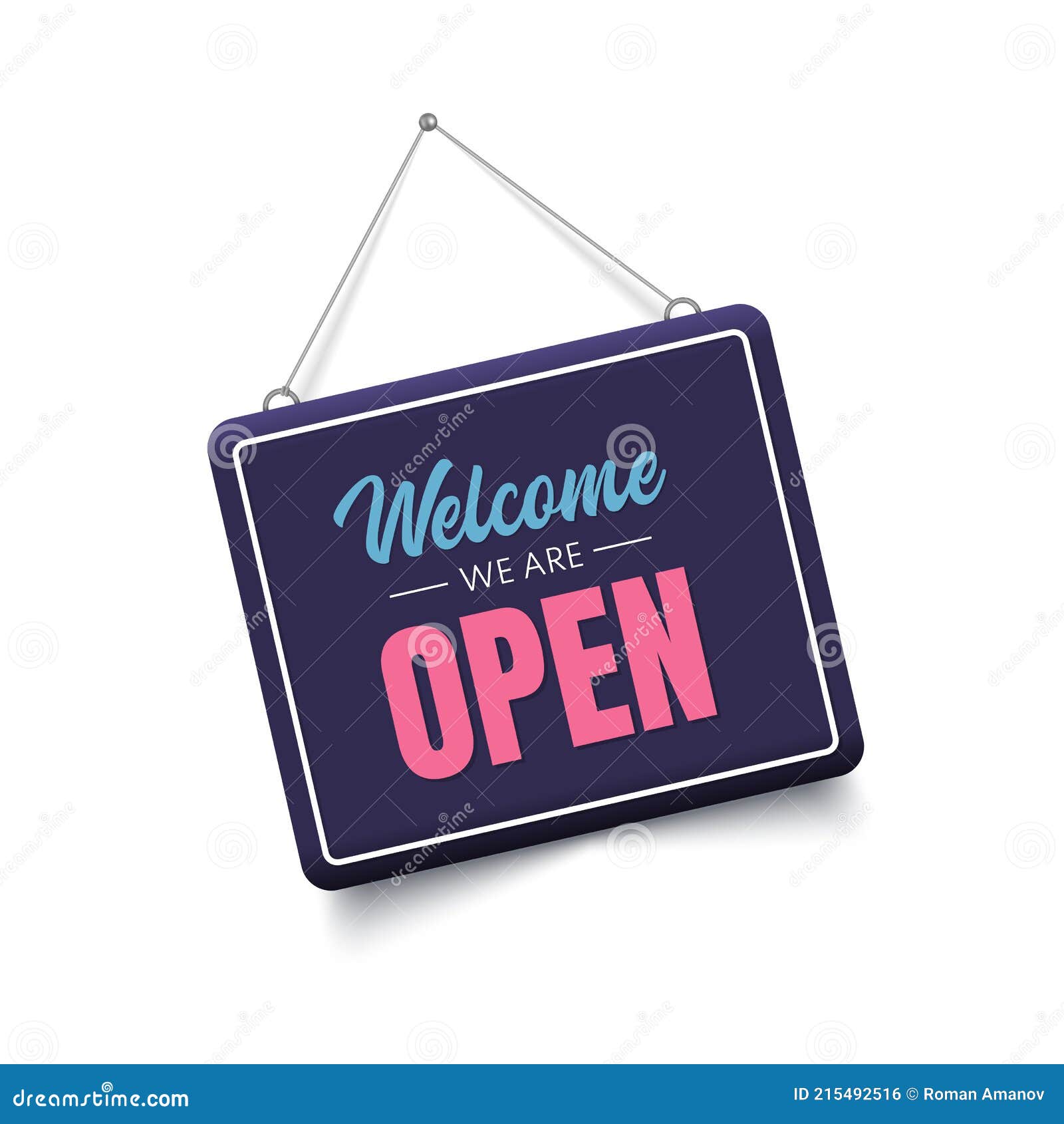 3d open signboard. stock vector. Illustration of open - 215492516