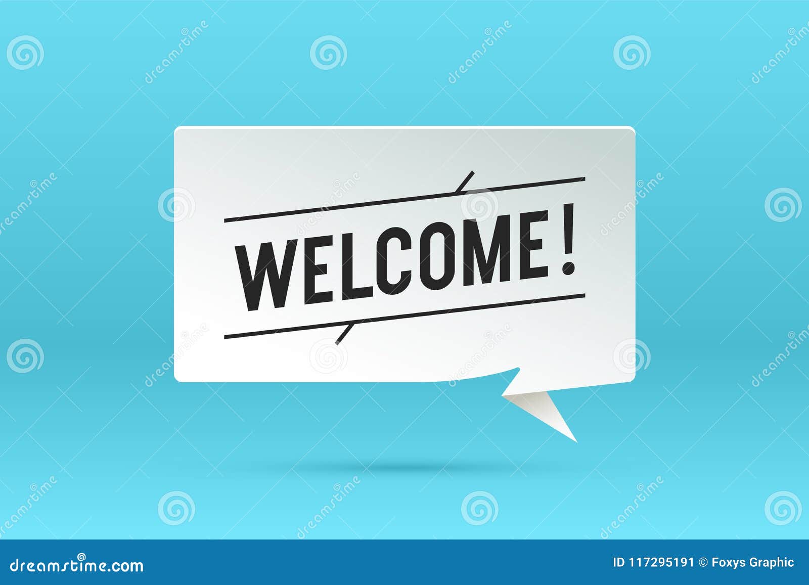 Welcome Paper Banner With Confetti. Vector Illustration | CartoonDealer ...
