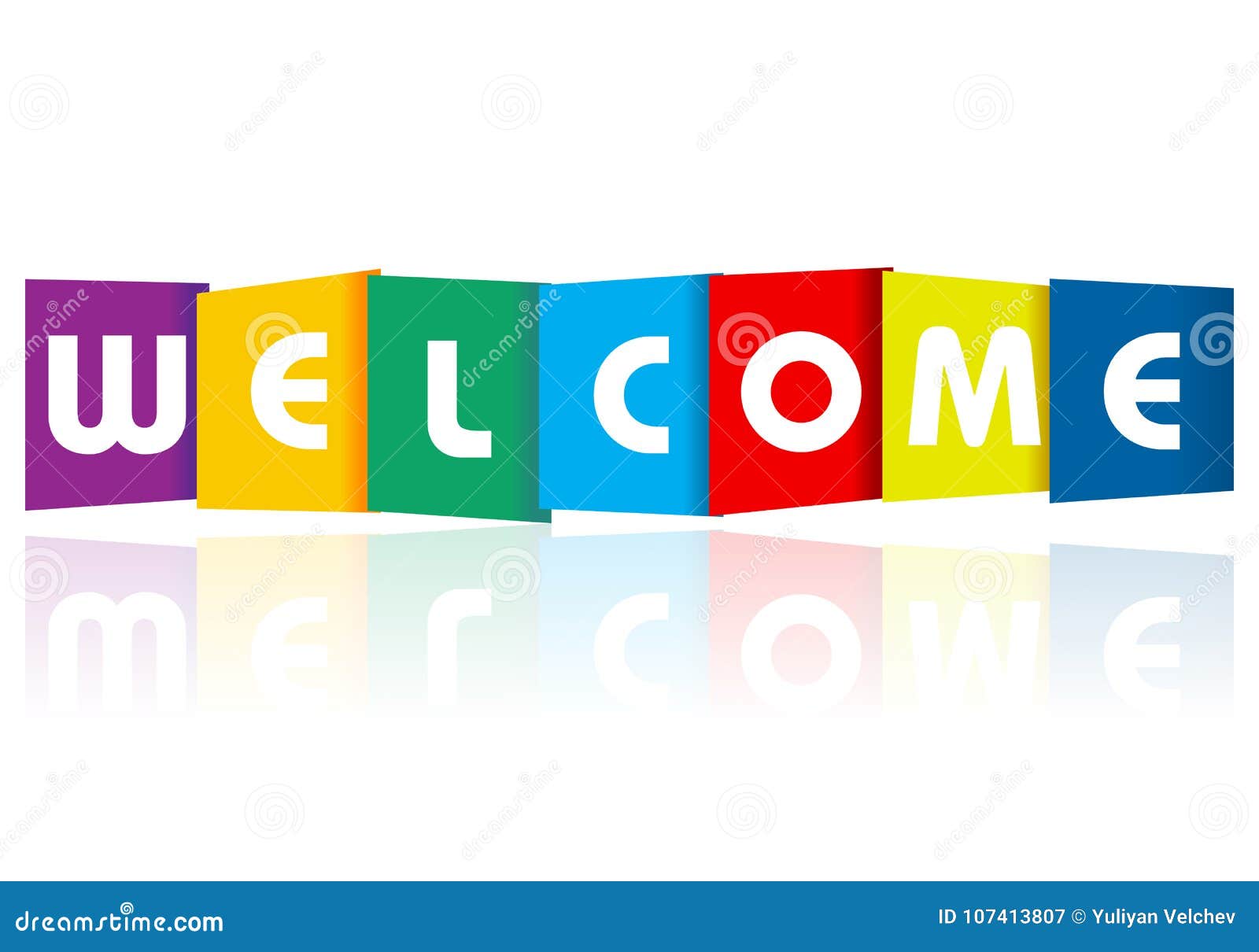 Welcome Paper Banner With Confetti. Vector Illustration | CartoonDealer ...