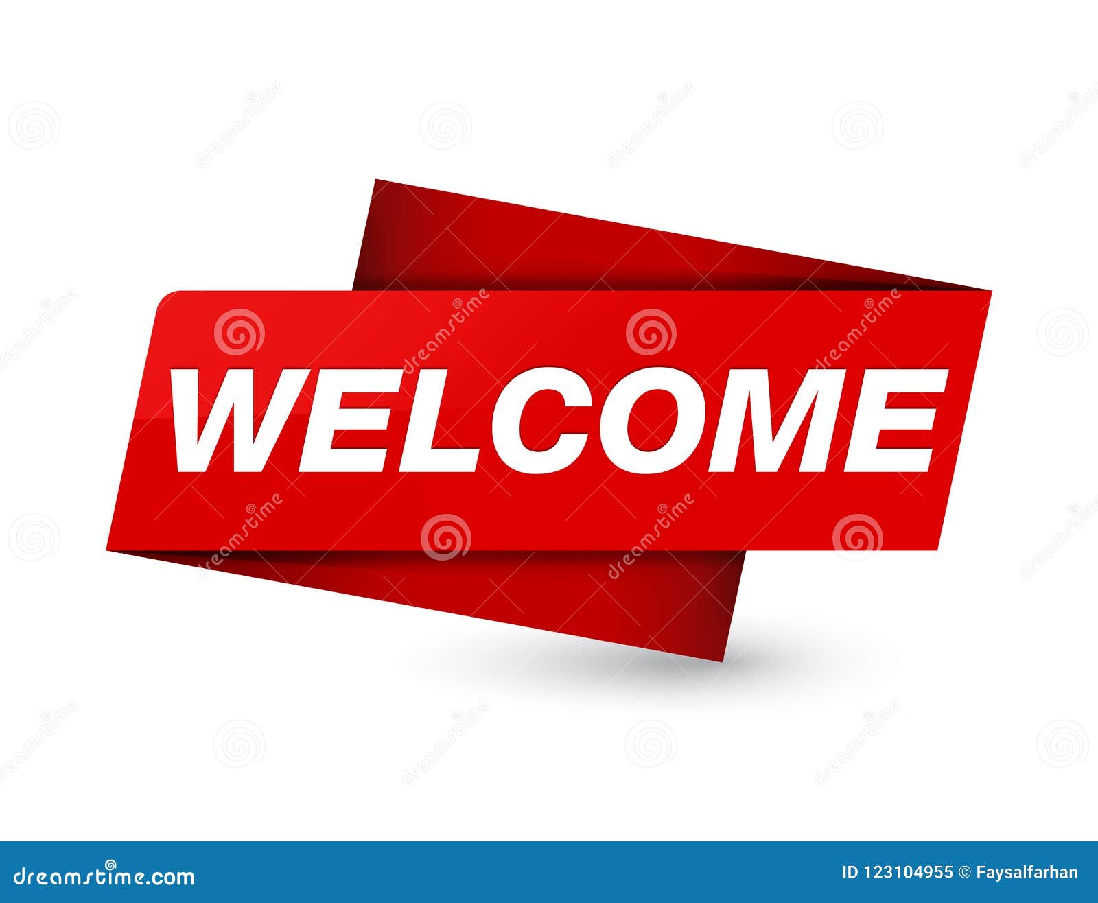 Welcome Premium Red Tag Sign Stock Illustration - Illustration of ...