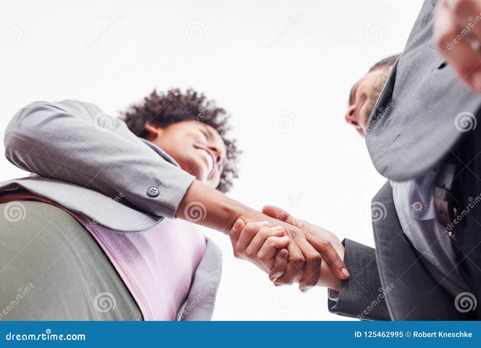 Welcome or Promotion with Shakehands Stock Image - Image of contract ...