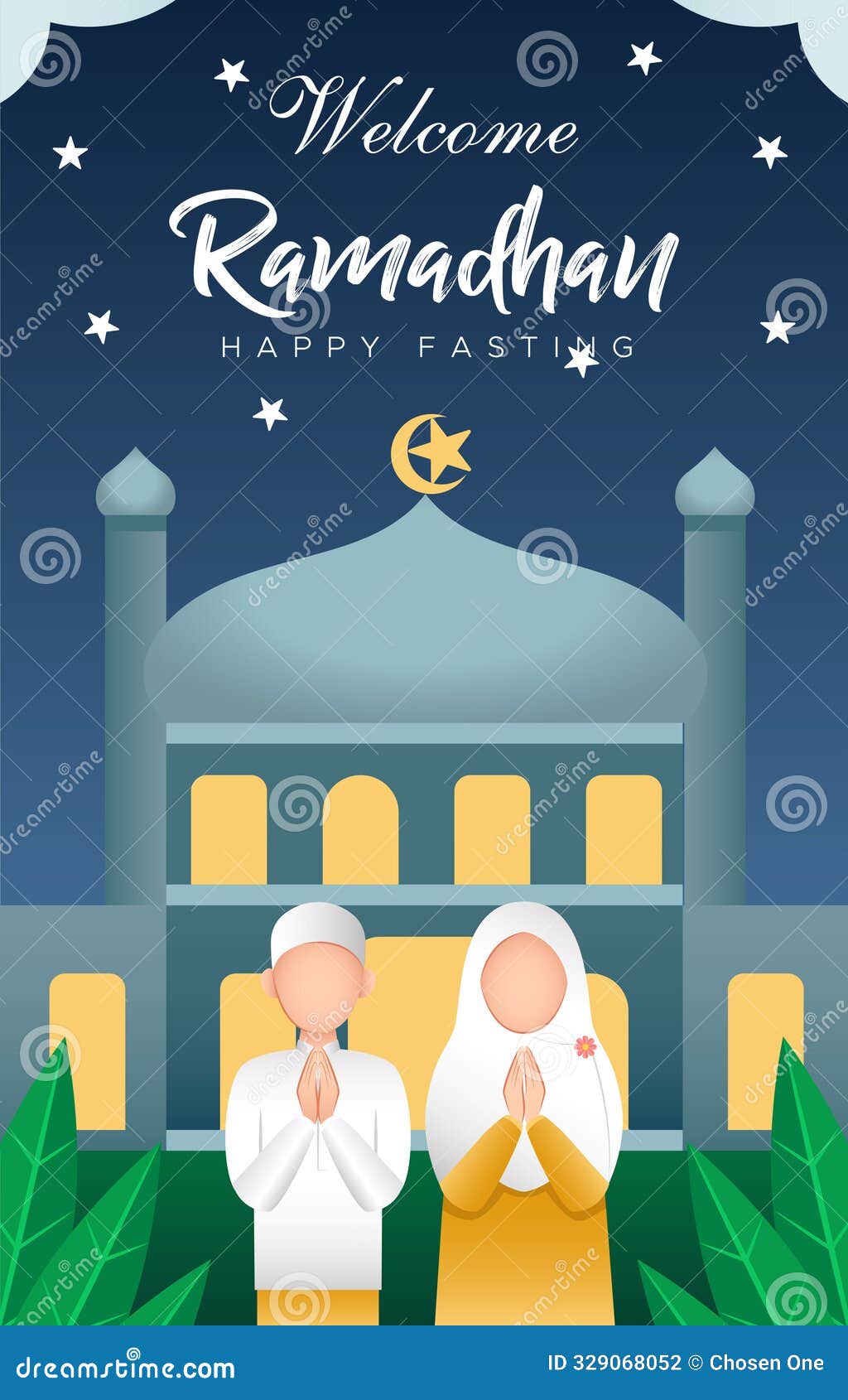 Welcome Ramadan Kareem 2024 Banner With Green Background Design 39 ...