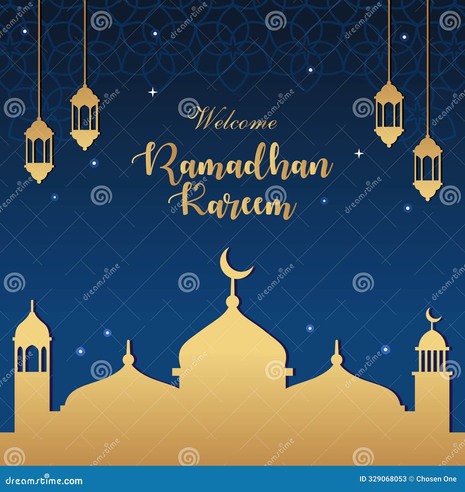 Welcome Ramadan Kareem 2024 Banner With Green Background Design 39 ...