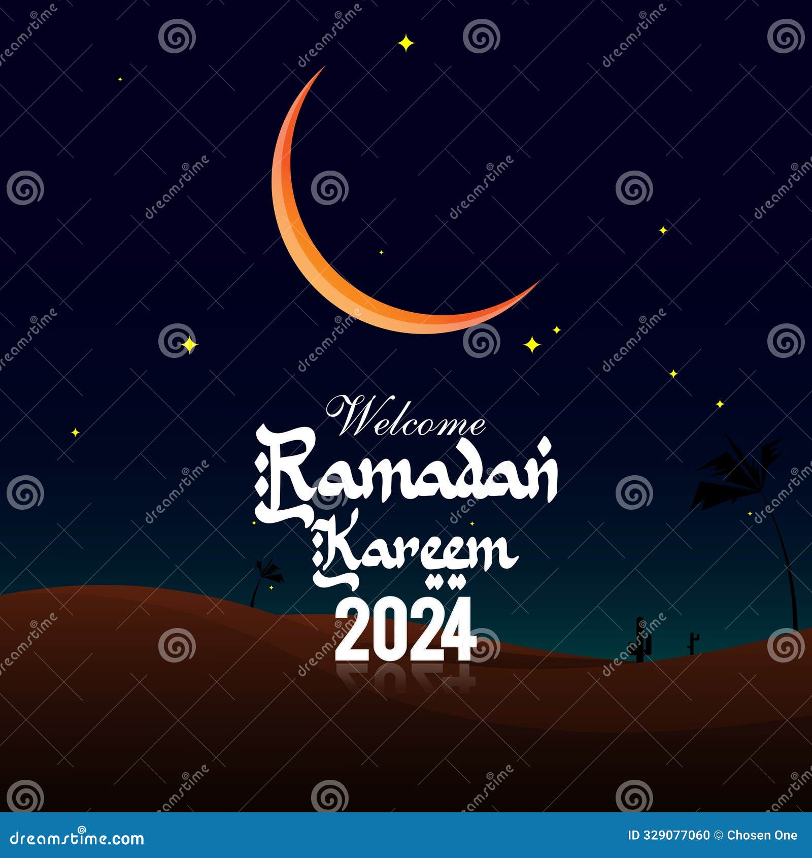 Welcome Ramadan Kareem 2024 Banner with Blue Background Design 40 Stock ...