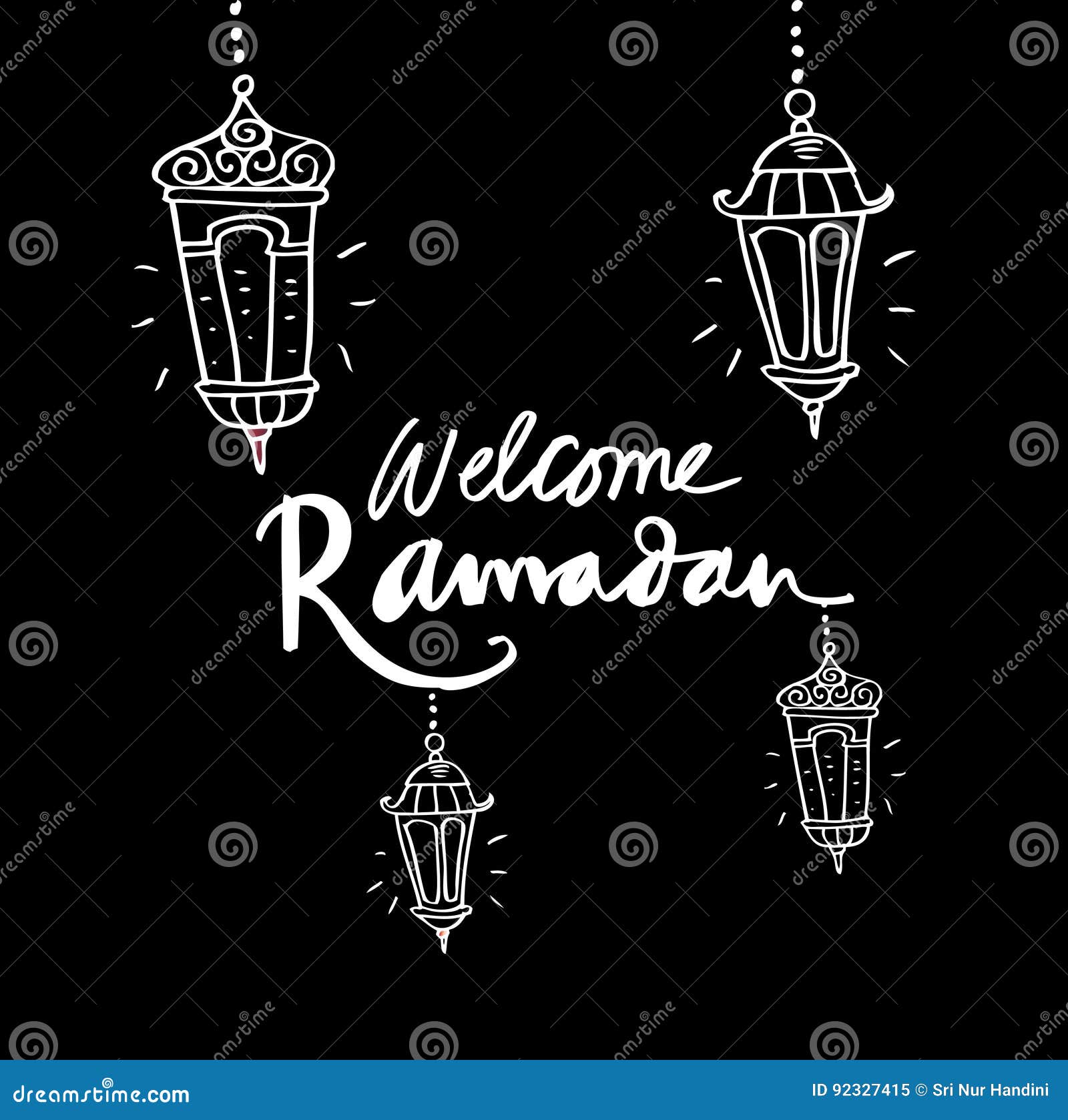 Welcome Ramadan In Arabic Pencil Sketch Illustration Drawing ...