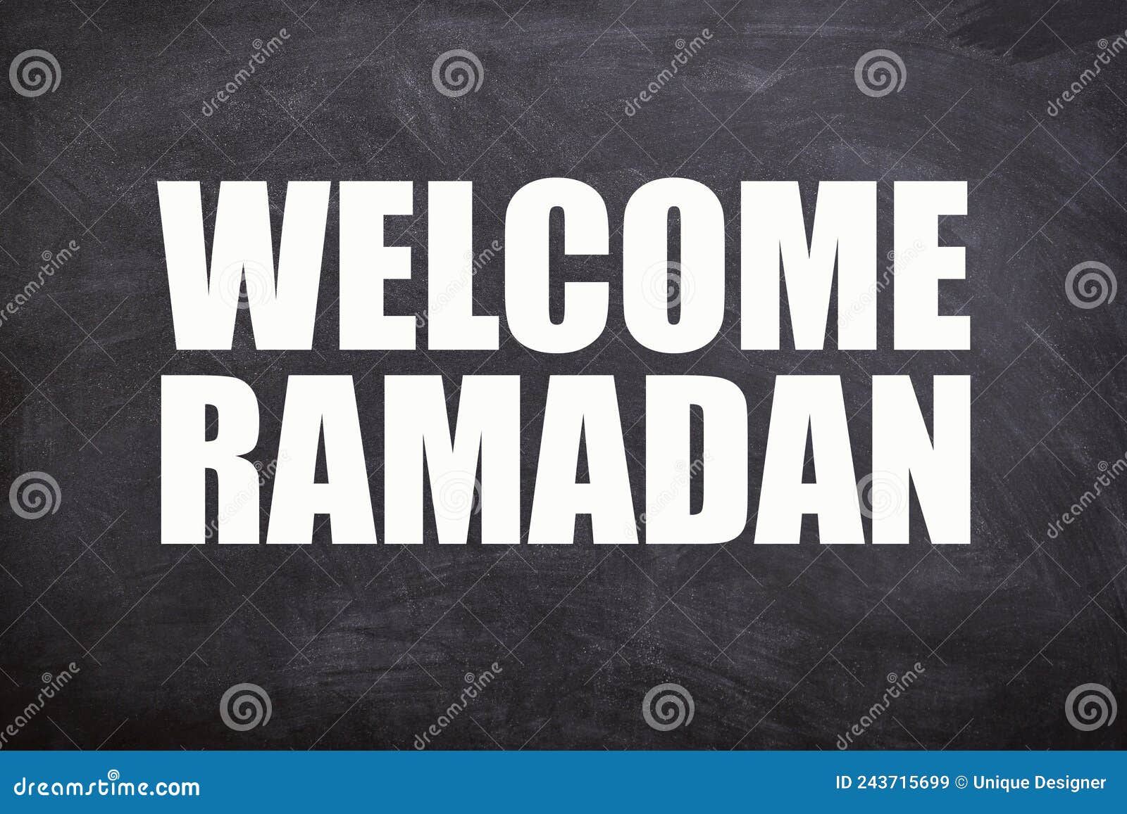 Welcome Ramzan Text With Blackboard Background For Muslims. Royalty ...