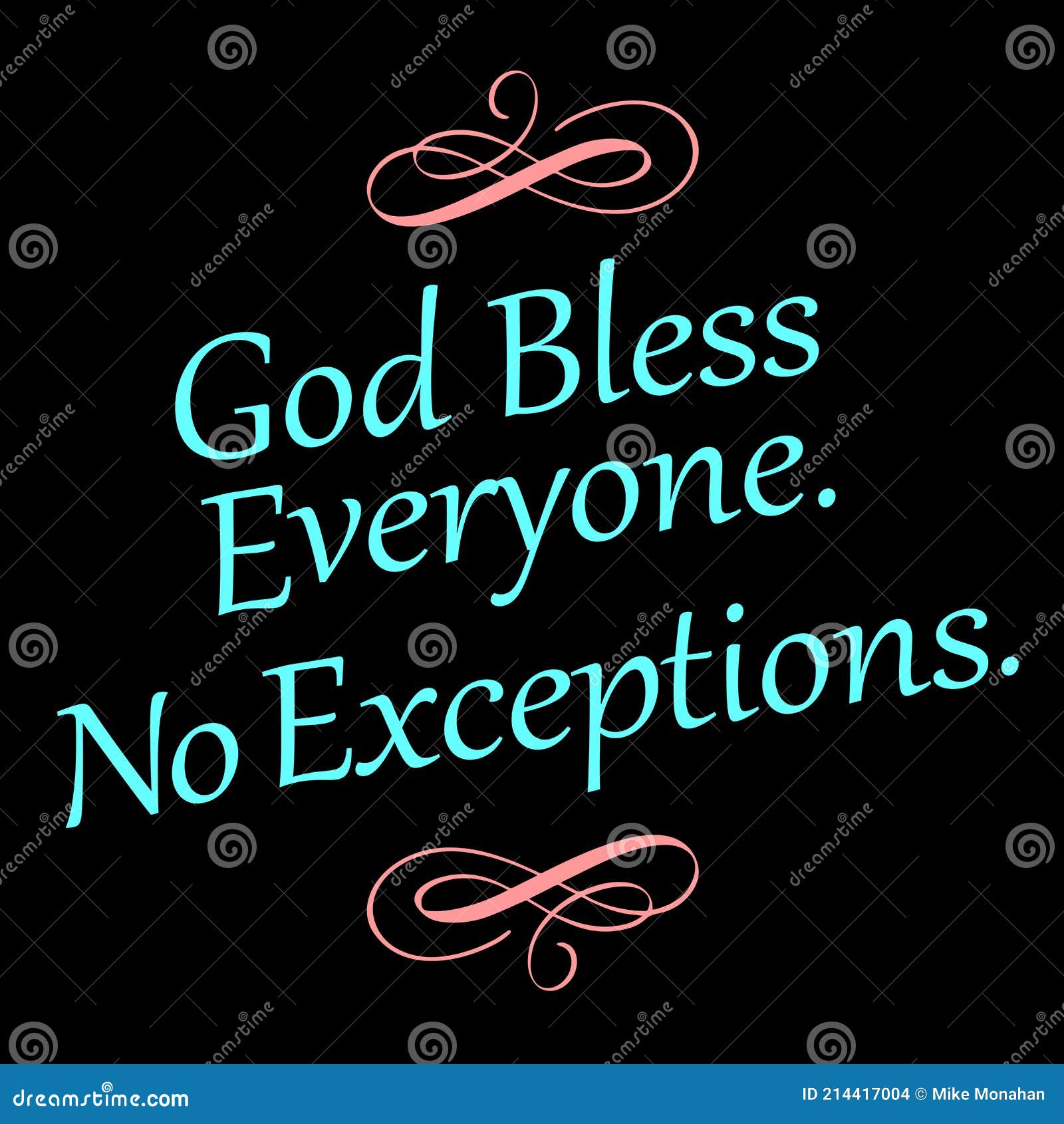 God Bless Everyone. No Exceptions, Stock Vector - Illustration of ...