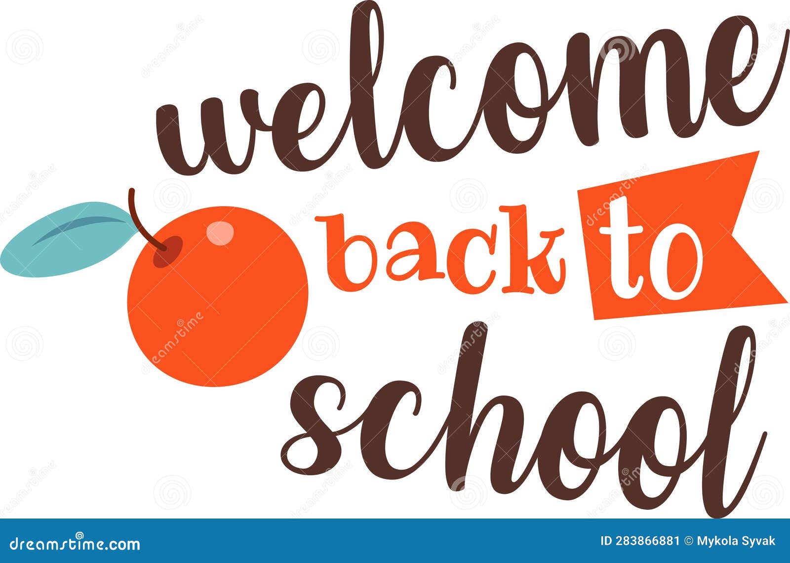 Welcome School Sticker stock vector. Illustration of education - 283866881