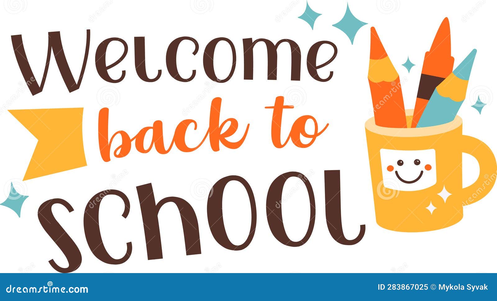 Welcome School Sticker stock vector. Illustration of welcome - 283867025