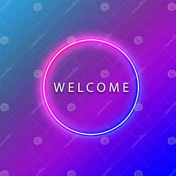 Welcome screen or button stock illustration. Illustration of pink ...