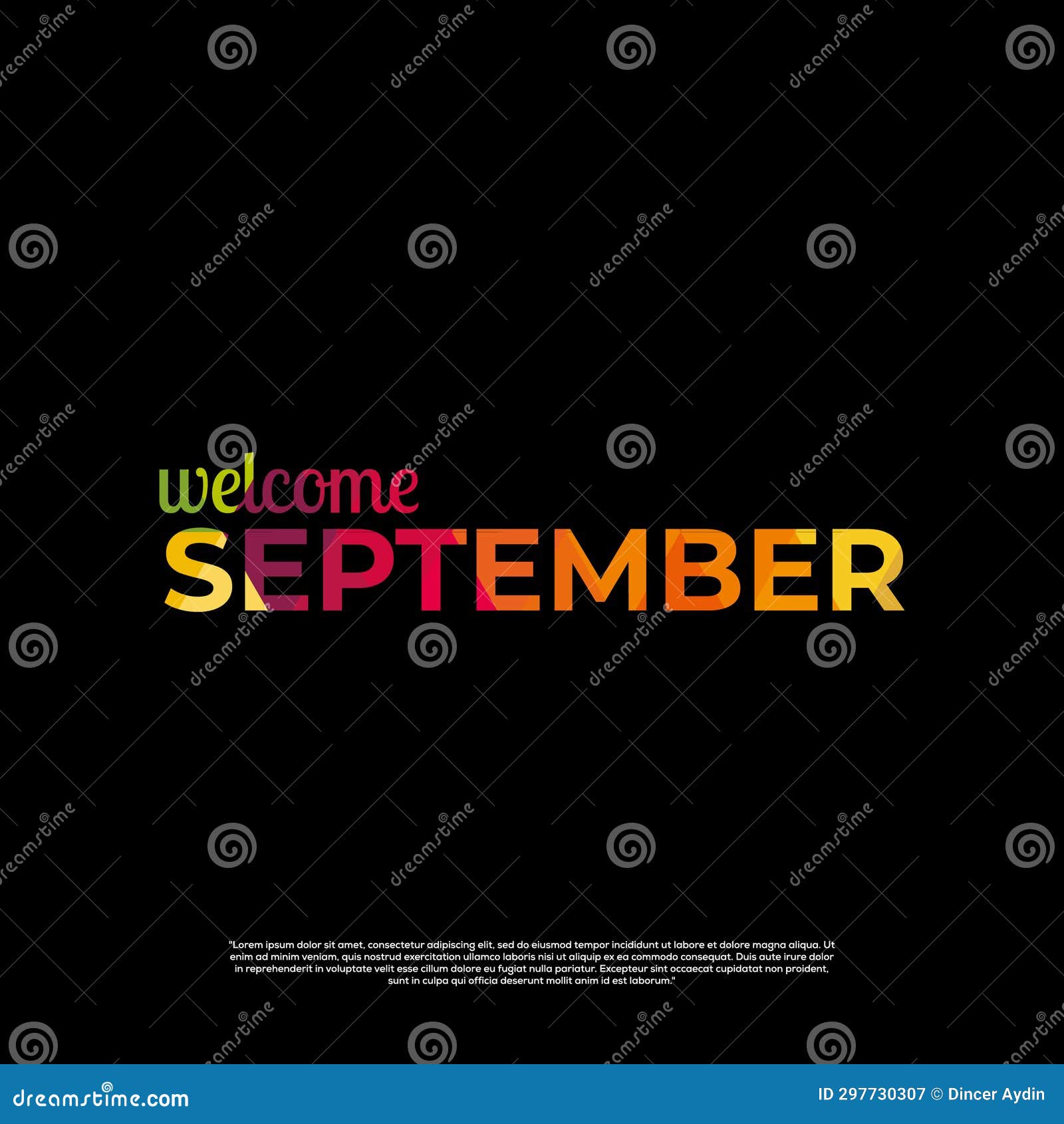 SEPTEMBER 18 Colorful Typography Banner Cartoon Vector | CartoonDealer ...