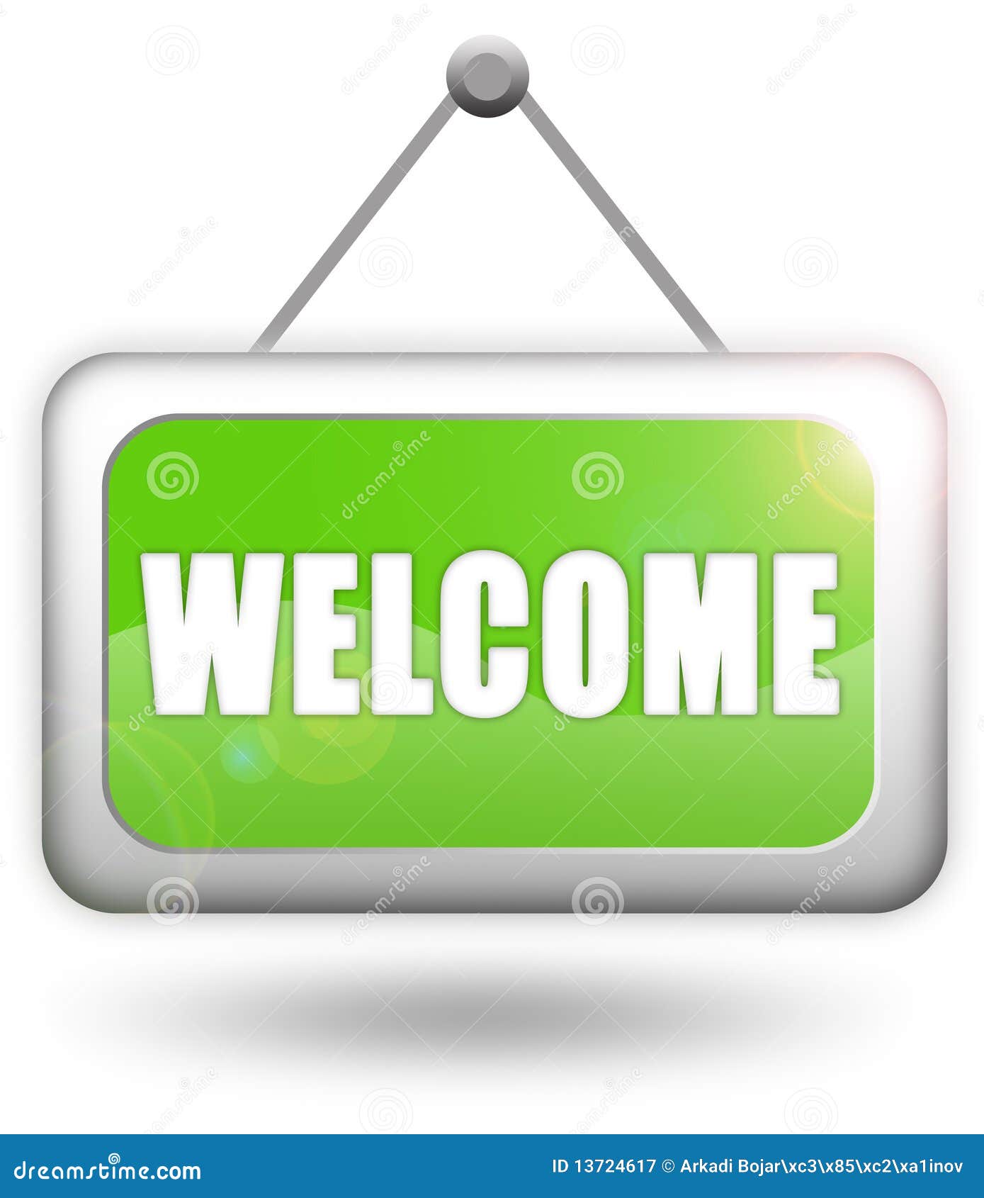 Welcome sign stock illustration. Illustration of billboard - 13724617