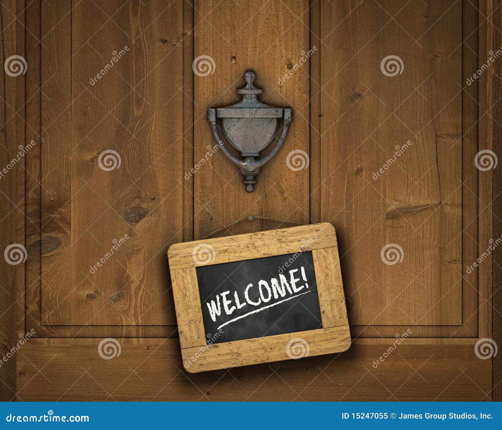 Welcome Sign stock illustration. Illustration of door - 15247055