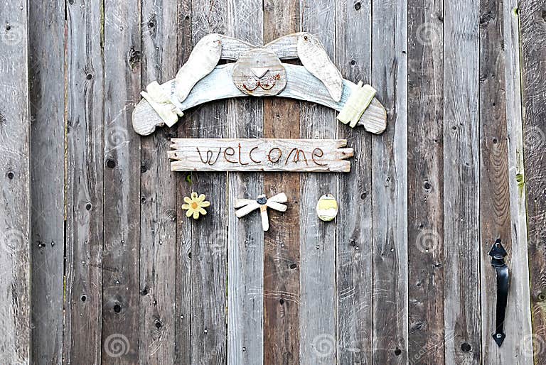 Welcome sign stock photo. Image of symbolism, rabbit - 20240330