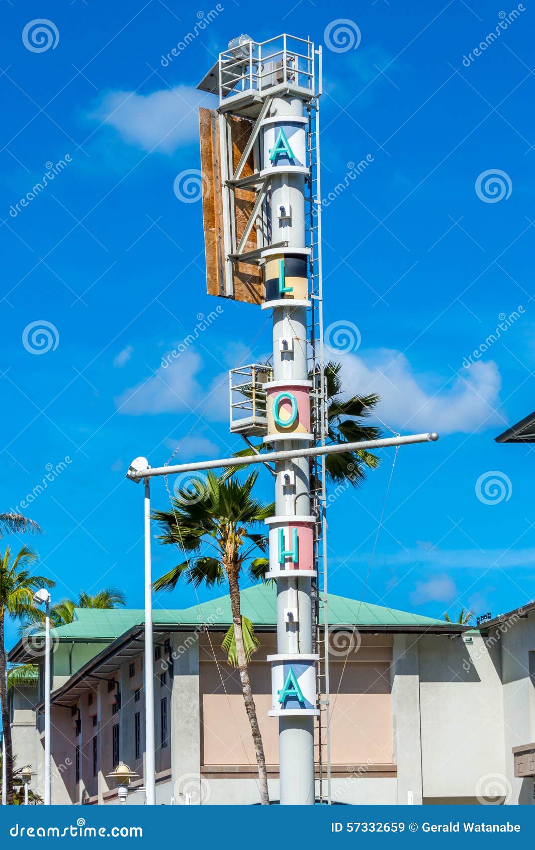 Welcome Sign Aloha Tower editorial stock image. Image of museum - 57332659