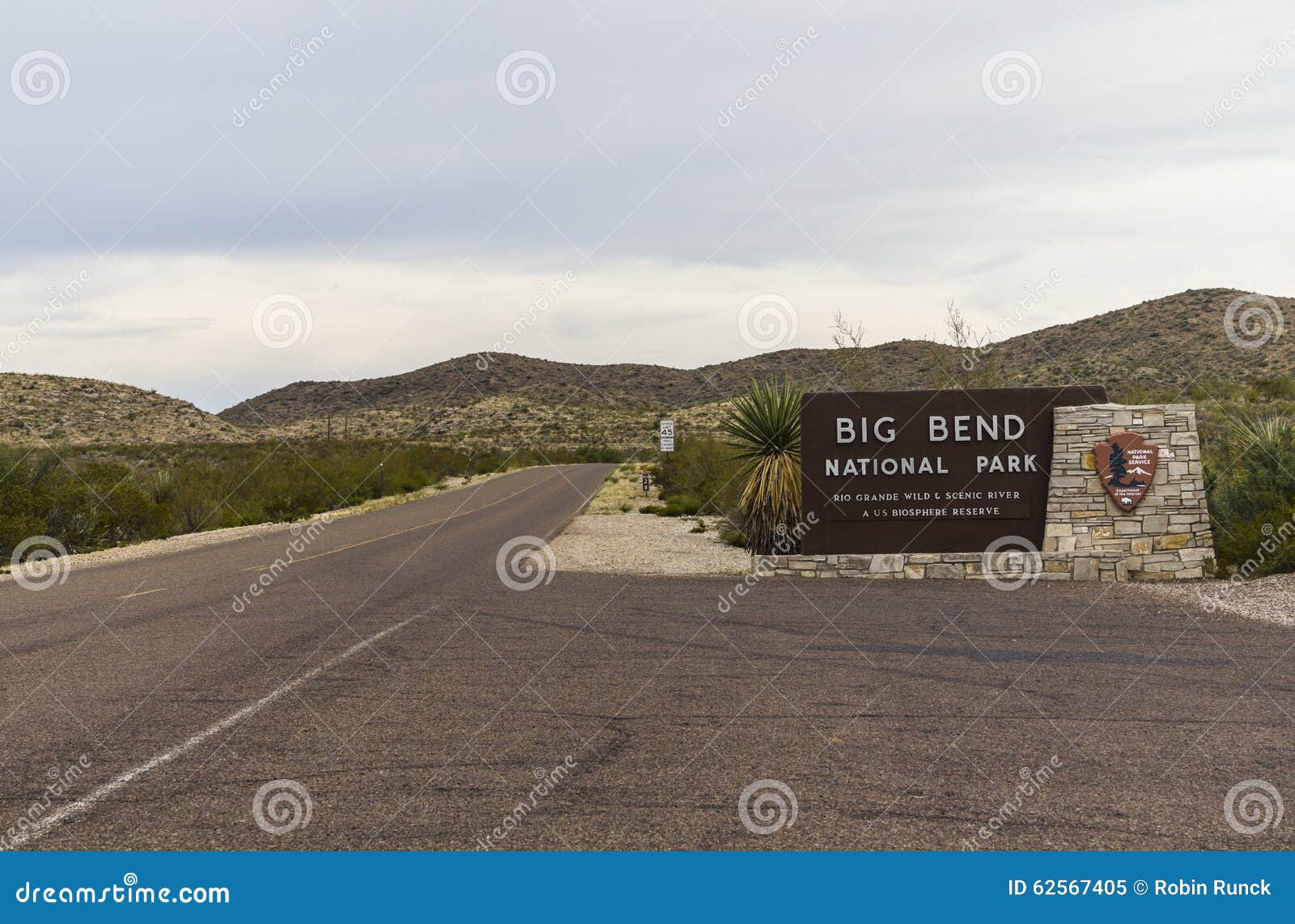 Welcome Sign of Big Bend National Park Stock Image - Image of caution ...