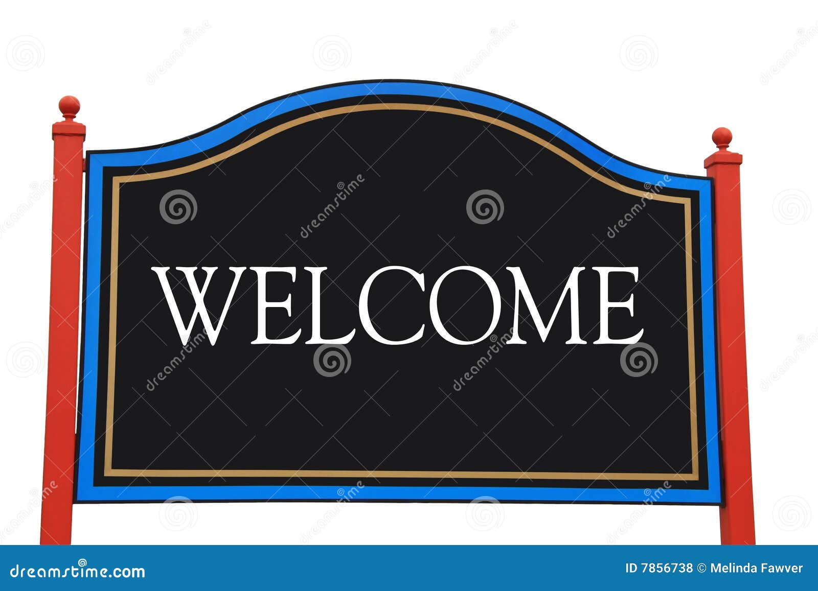 Welcome Sign with Clipping Path Stock Photo - Image of bulletin ...