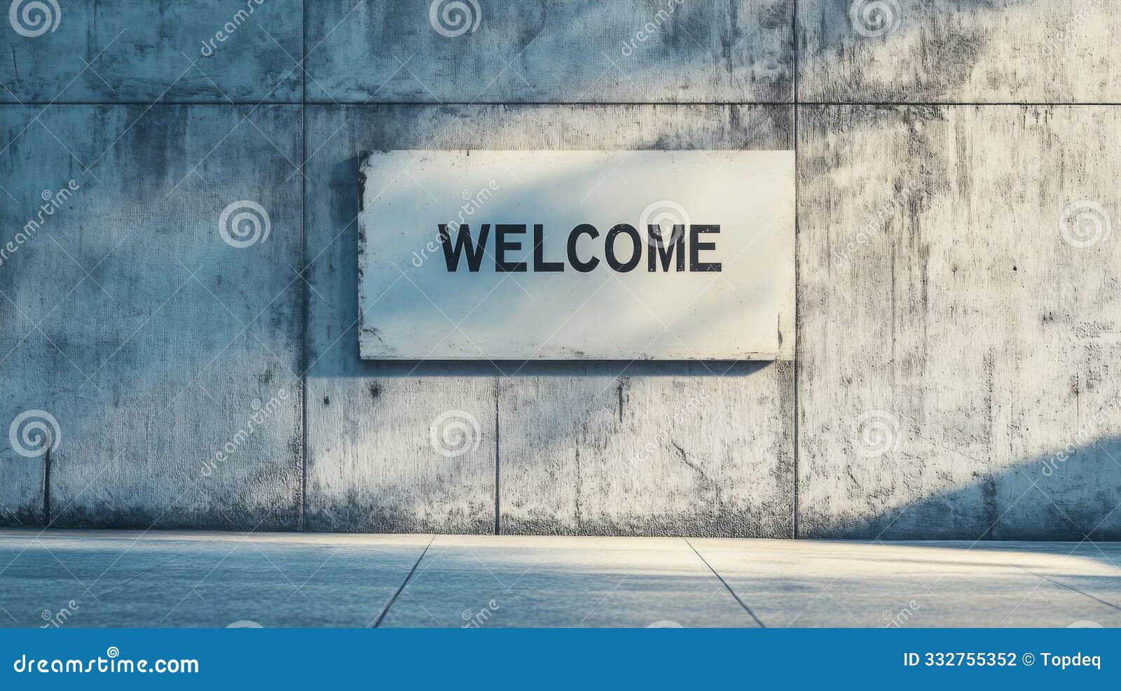 Welcome Sign on Color Textured Wall Stock Illustration - Illustration ...
