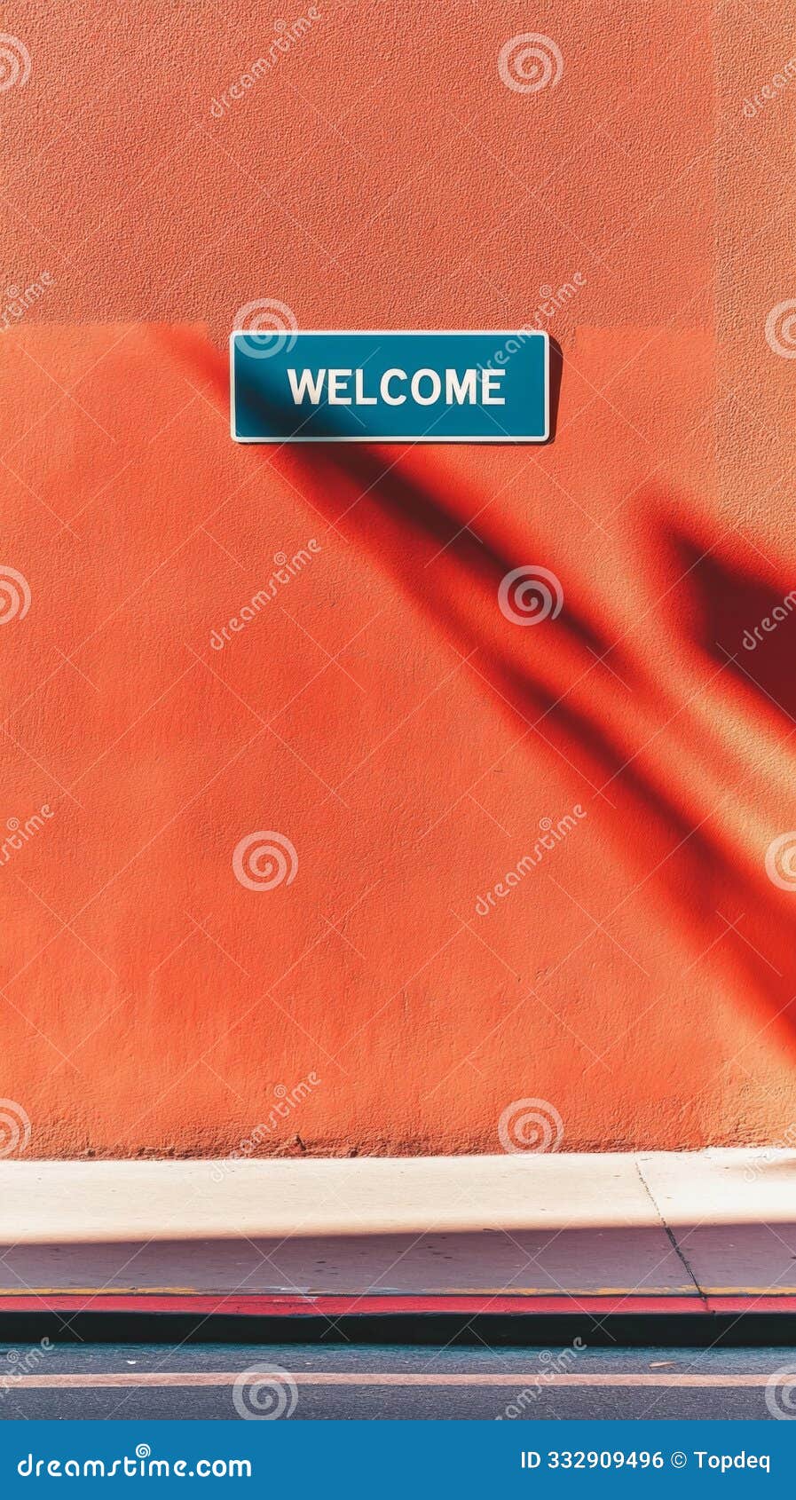Welcome Sign on Color Textured Wall Stock Illustration - Illustration ...