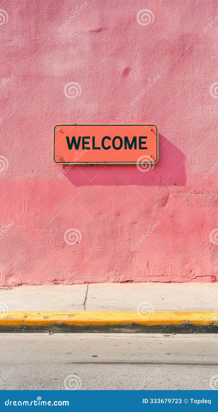 Welcome Sign on Color Textured Wall Stock Illustration - Illustration ...